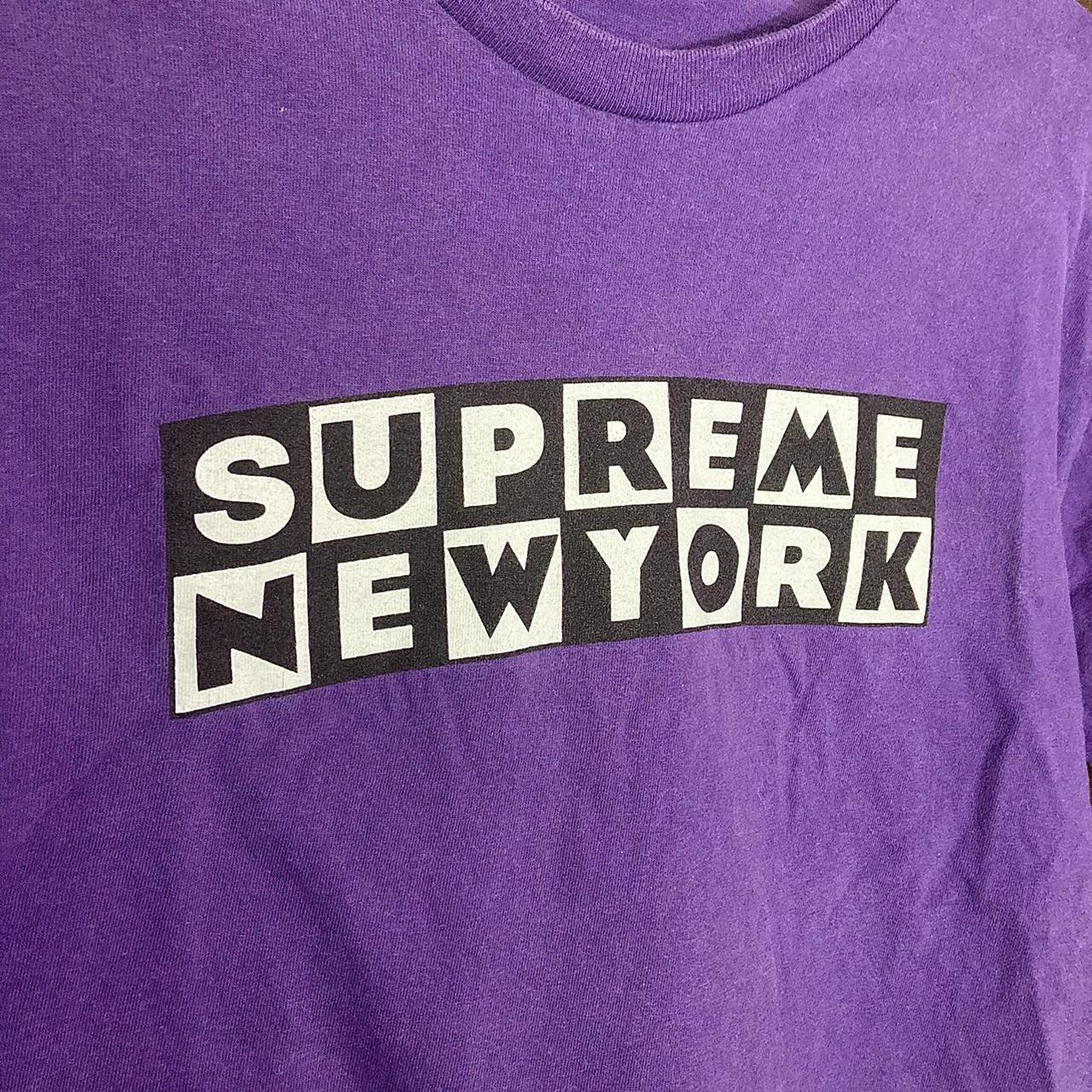 SUPREME purple Cartoon Network rip tee. Blank purple... - Depop