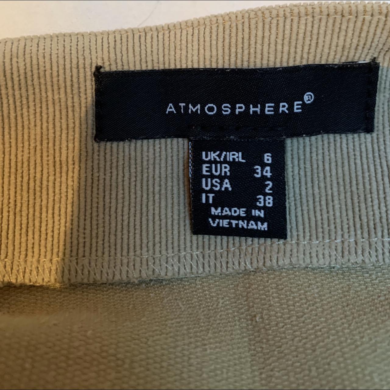 atmosphere primark beige/cream corduroy skirt//... - Depop
