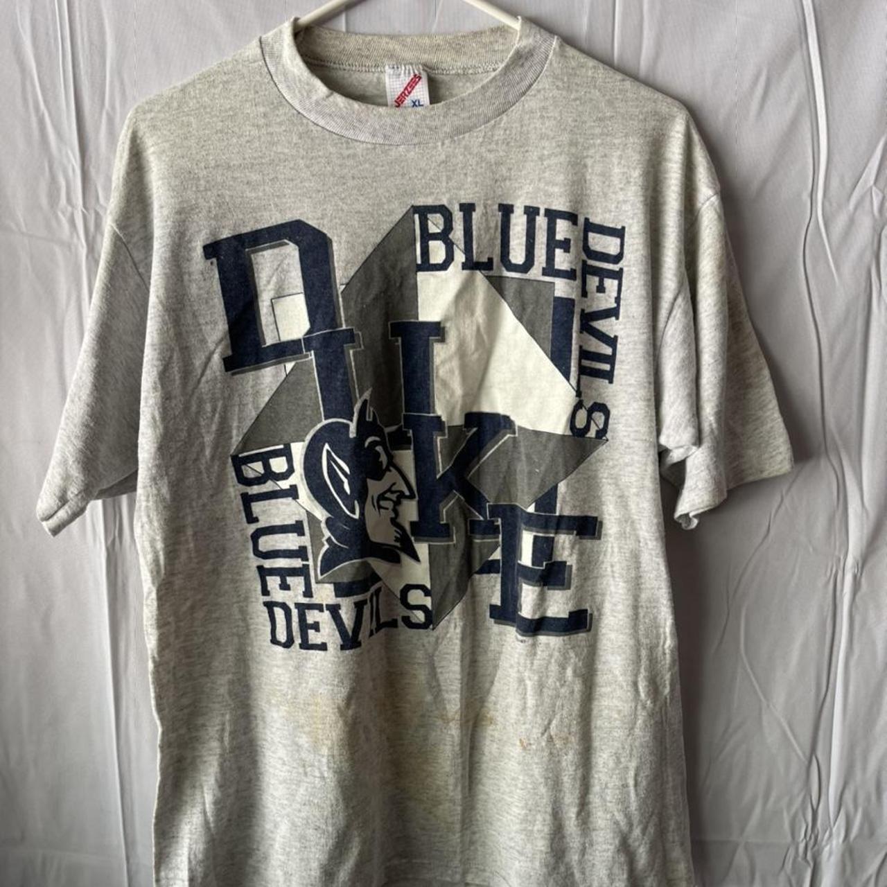 Vintage Duke Blue Devils shirt XL some discoloration... - Depop