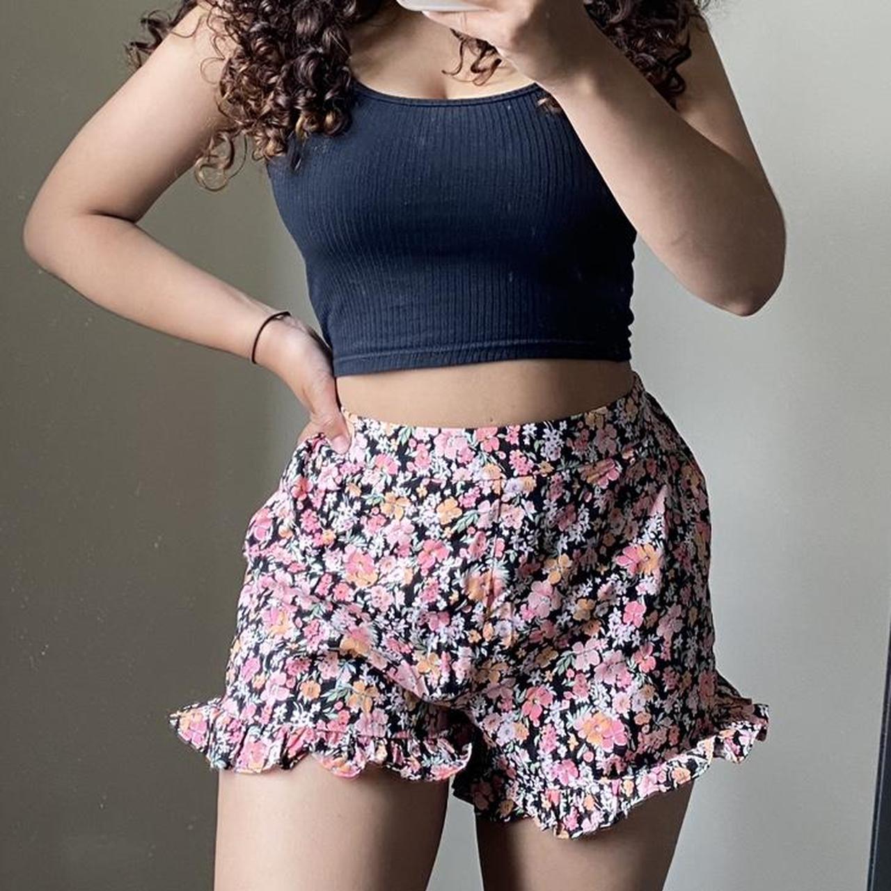 The cutest floral frilly shorts! Perfect for summer... - Depop