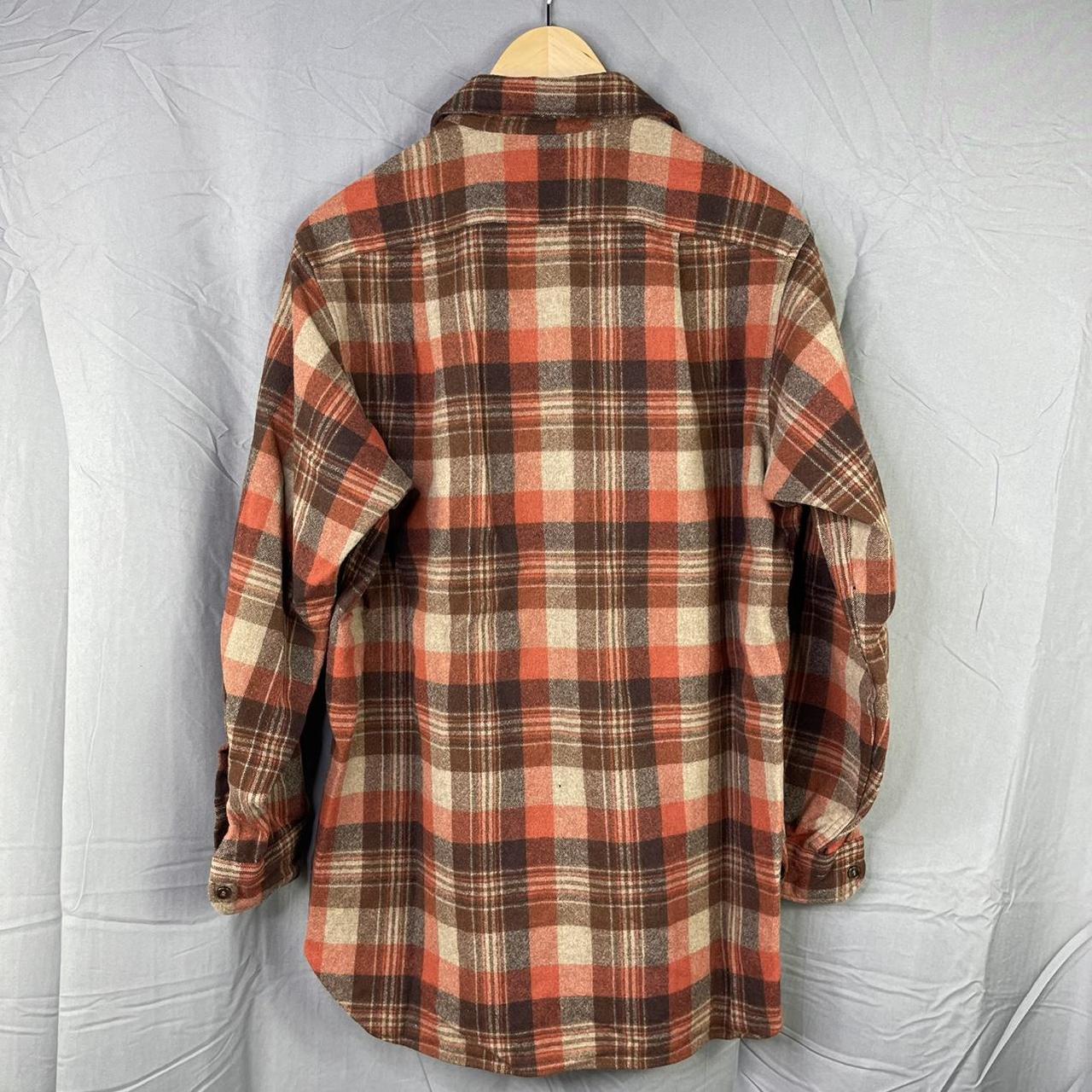 Vintage 70s Pendleton Autumn Color Plaid Flannel... - Depop