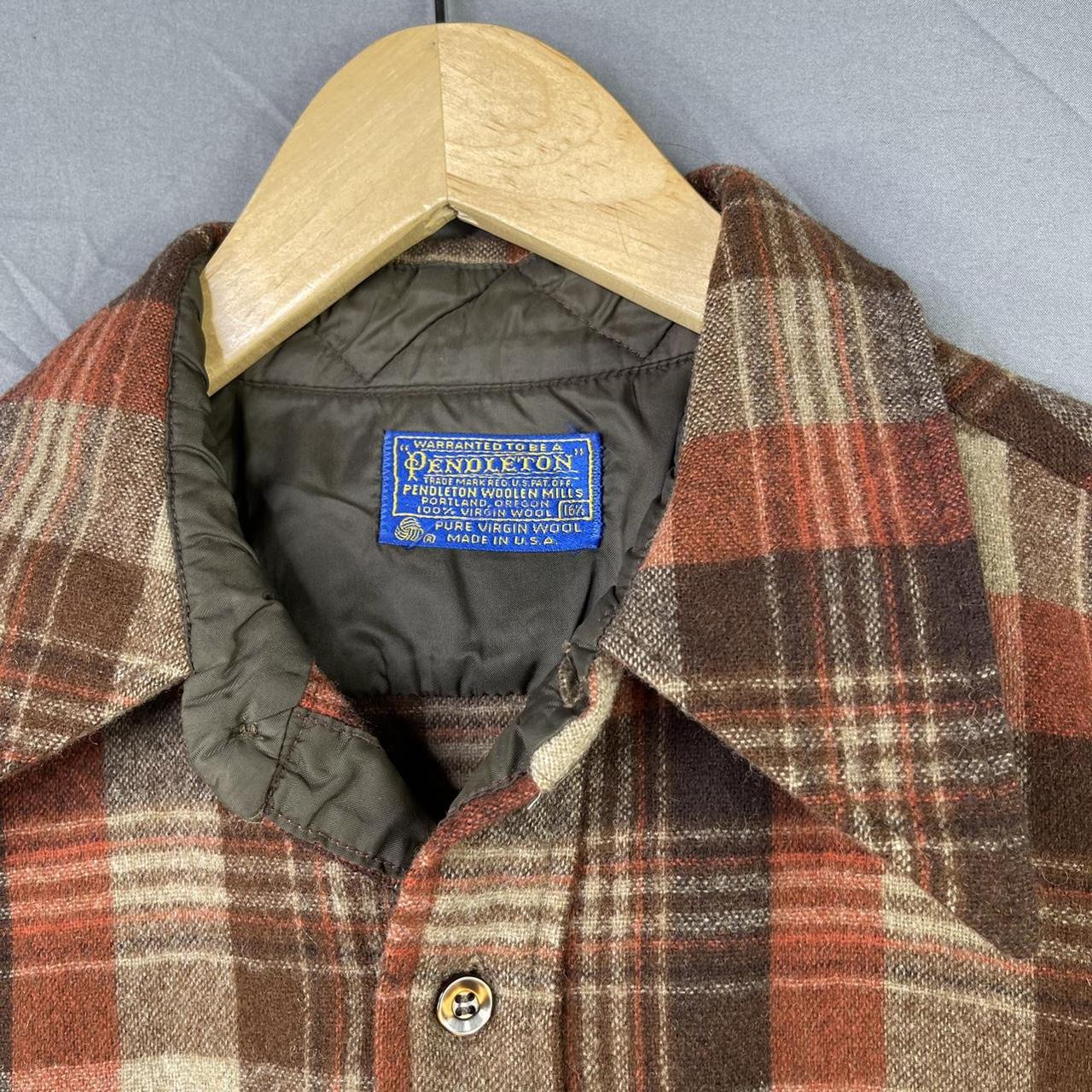 Vintage 70s Pendleton Autumn Color Plaid Flannel... - Depop