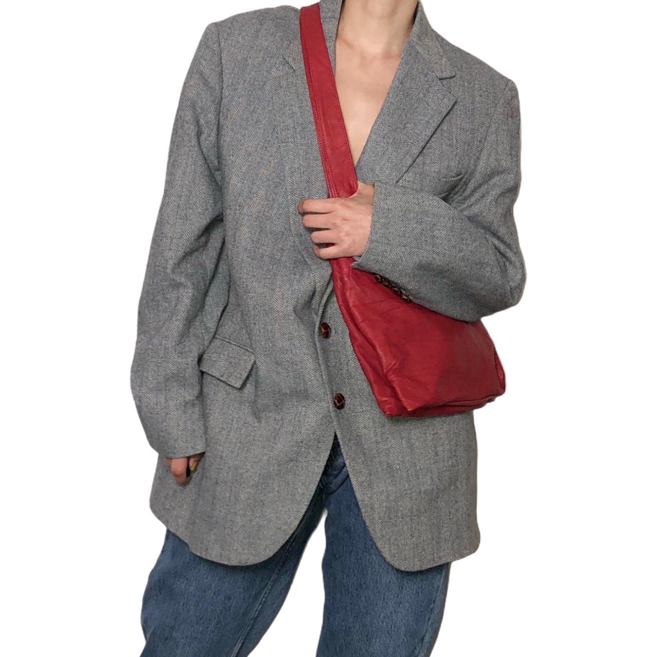 Vintage red genuine leather BoBo vintage wide strap... | Depop