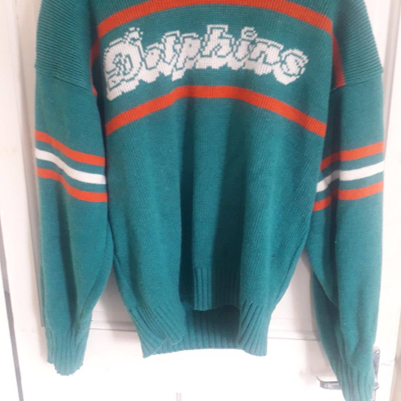 🐬🐬🐬VTG Dolphins Sweater 🐬🐬🐬 🏈🏈🏈Rare Official NFL... - Depop