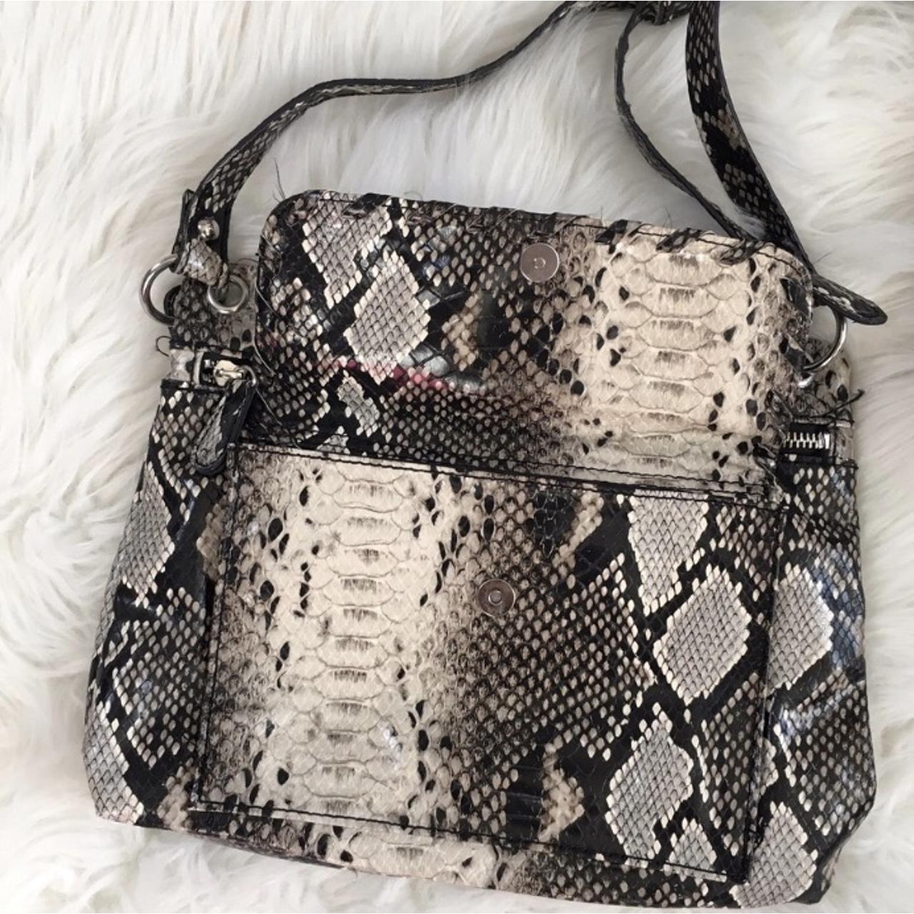 Cute, stylish faux snake skin satchel/crossbody bag,... - Depop