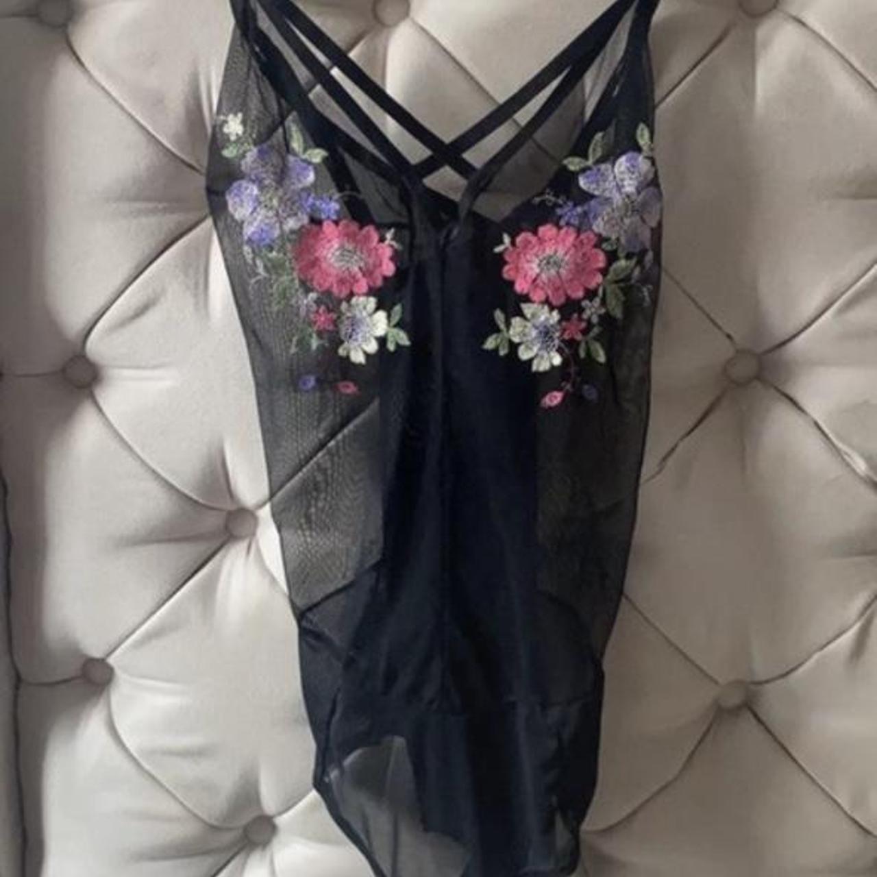 Black mesh bodysuit Very pretty black mesh bodysuit... - Depop