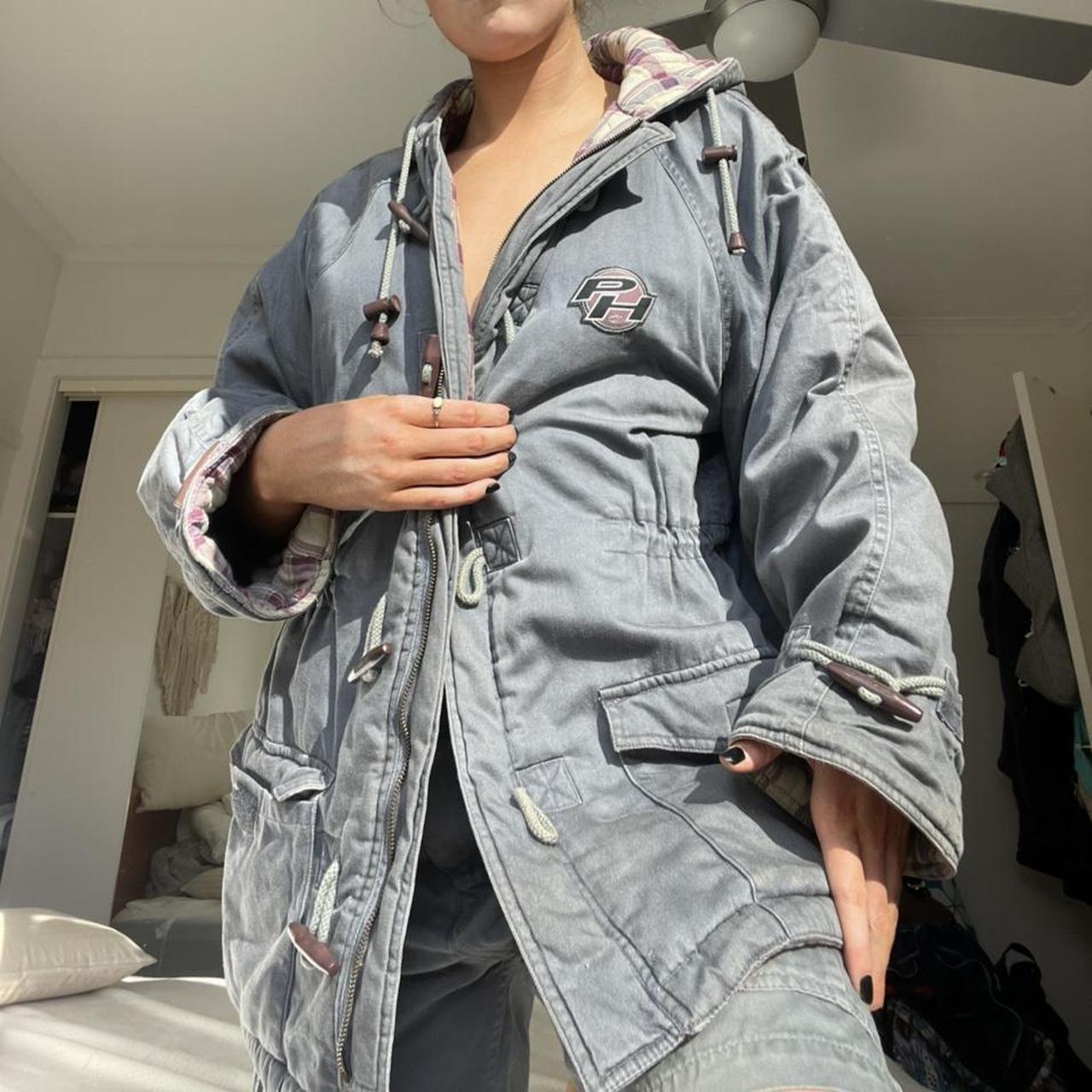 INSANEEEE VINTAGE 80s PIPING HOT COAT !!🔥🔥🔥 - supa... - Depop