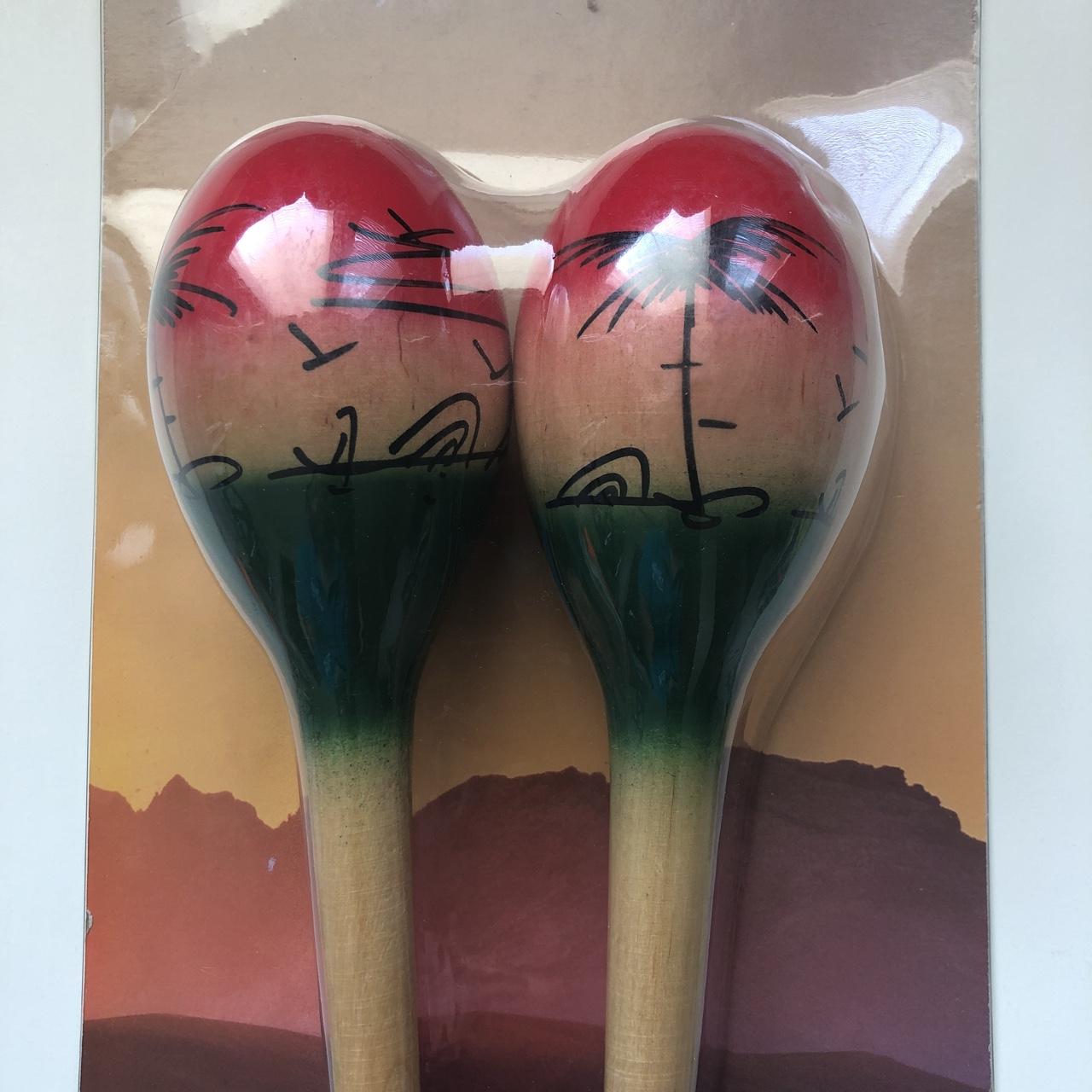 Maracas are 10 inches long. Beautiful handcrafted... - Depop