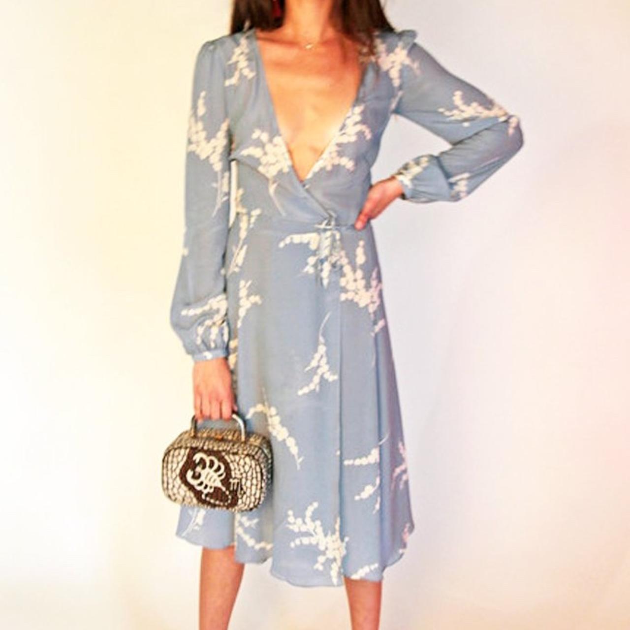 Realisation Par violette wrap dress in blue. Size... - Depop