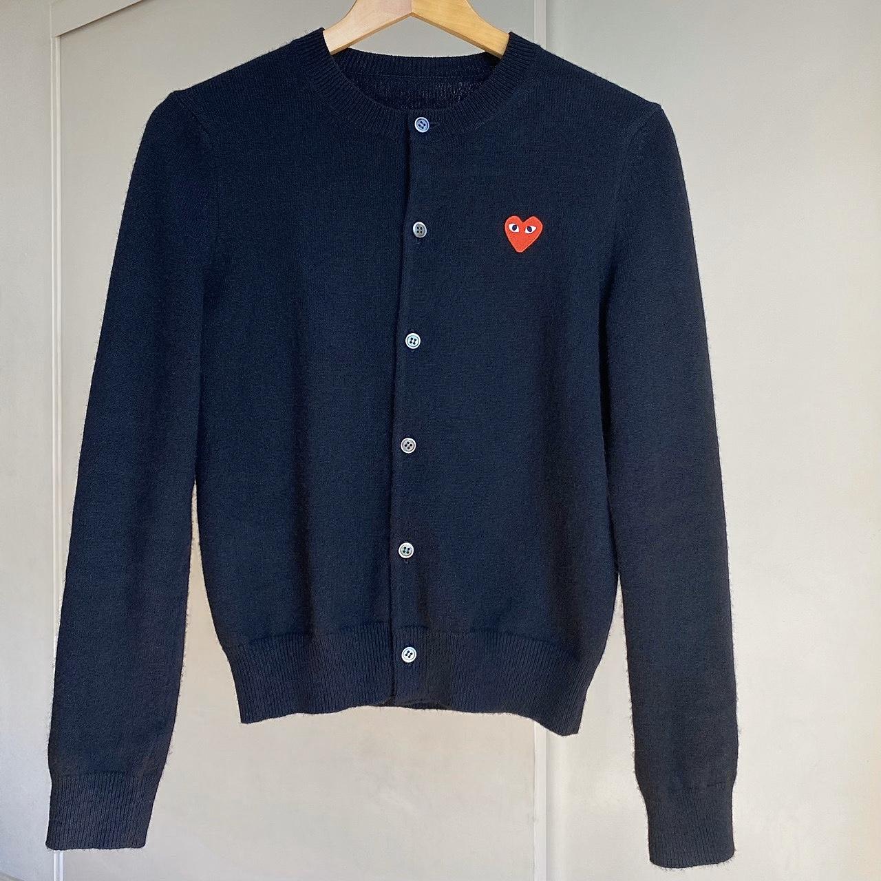 Comme des garçons play cardigan (Final price, free... - Depop
