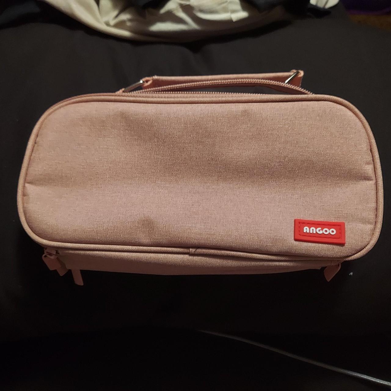 Pink pencil case 9½" x 4" brand: angoo #kawaii #pink... - Depop