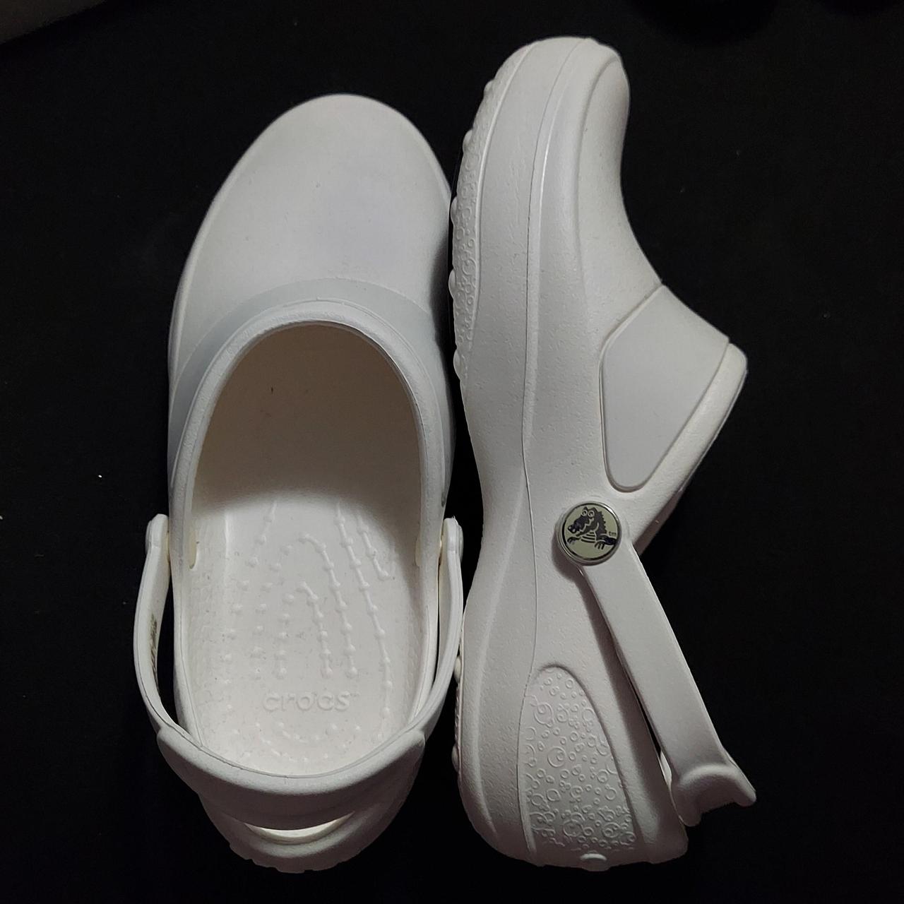 Plain white crocs- size 5 Bought off poshmark, Brand... - Depop