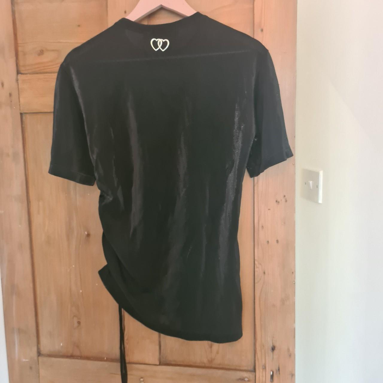 Love Moschino black tshirt Shiny, silky material... - Depop