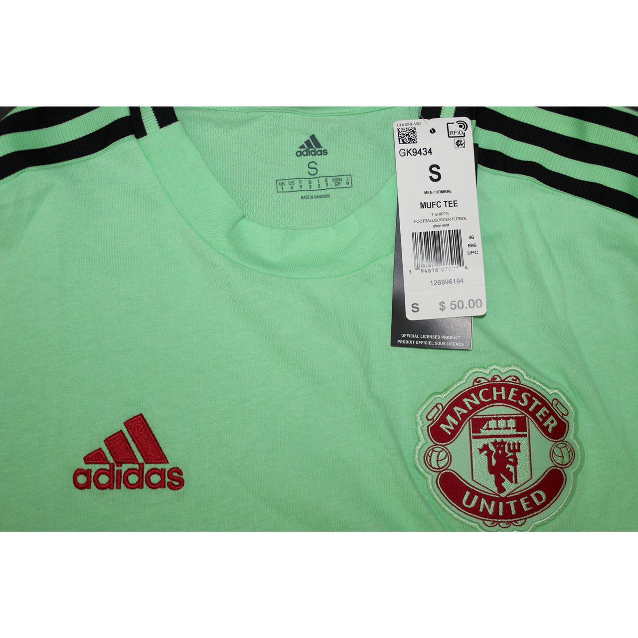 ADIDAS MANCHESTER UNITED GLORY SHIRT MINT GREEN... - Depop