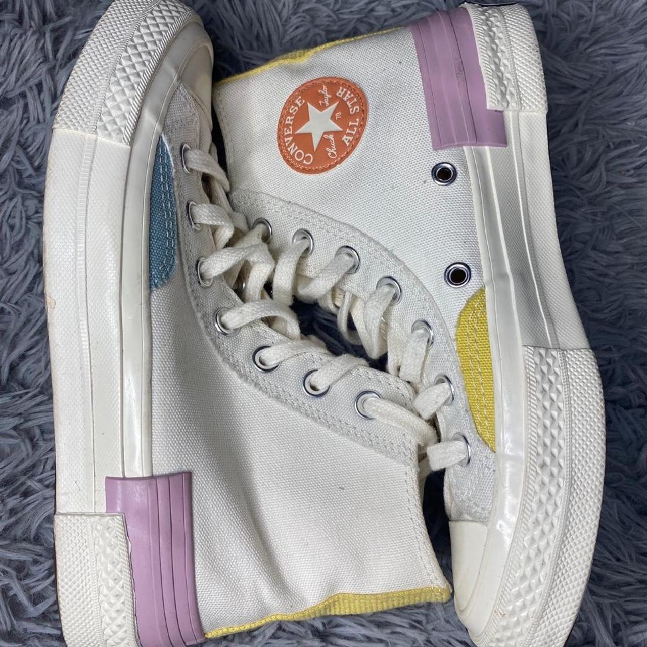 Block Color Patch Converse - Depop