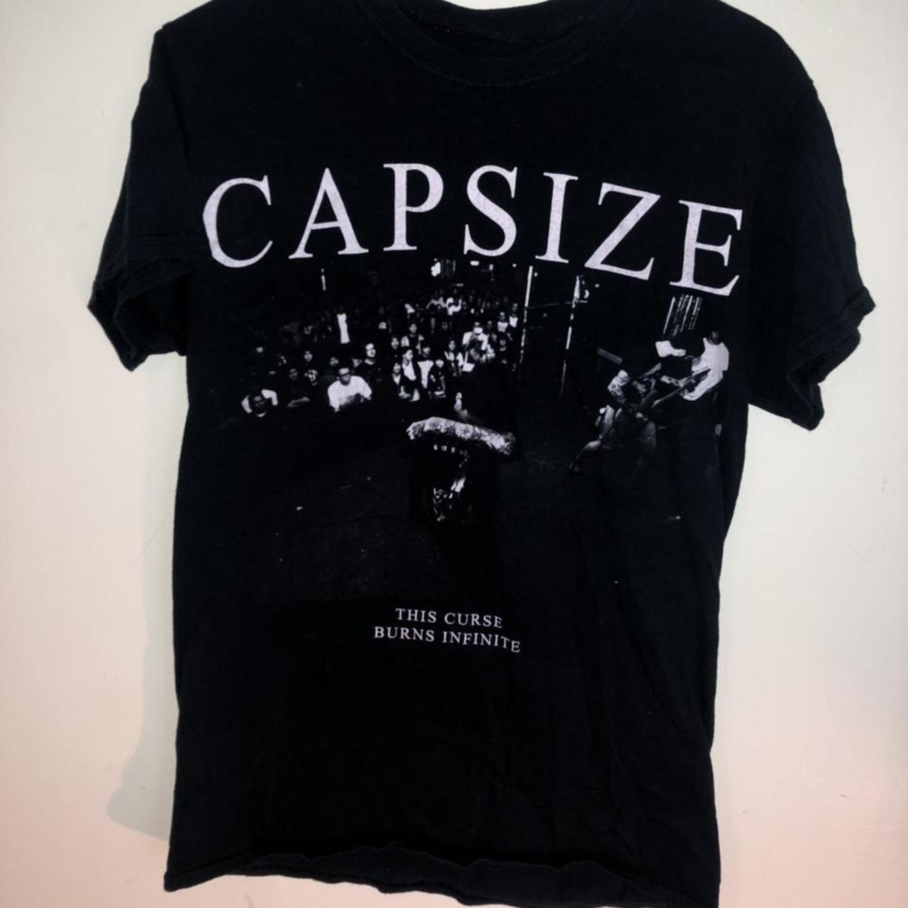 Capsize Small shirt Defeater, heart in hand,... - Depop