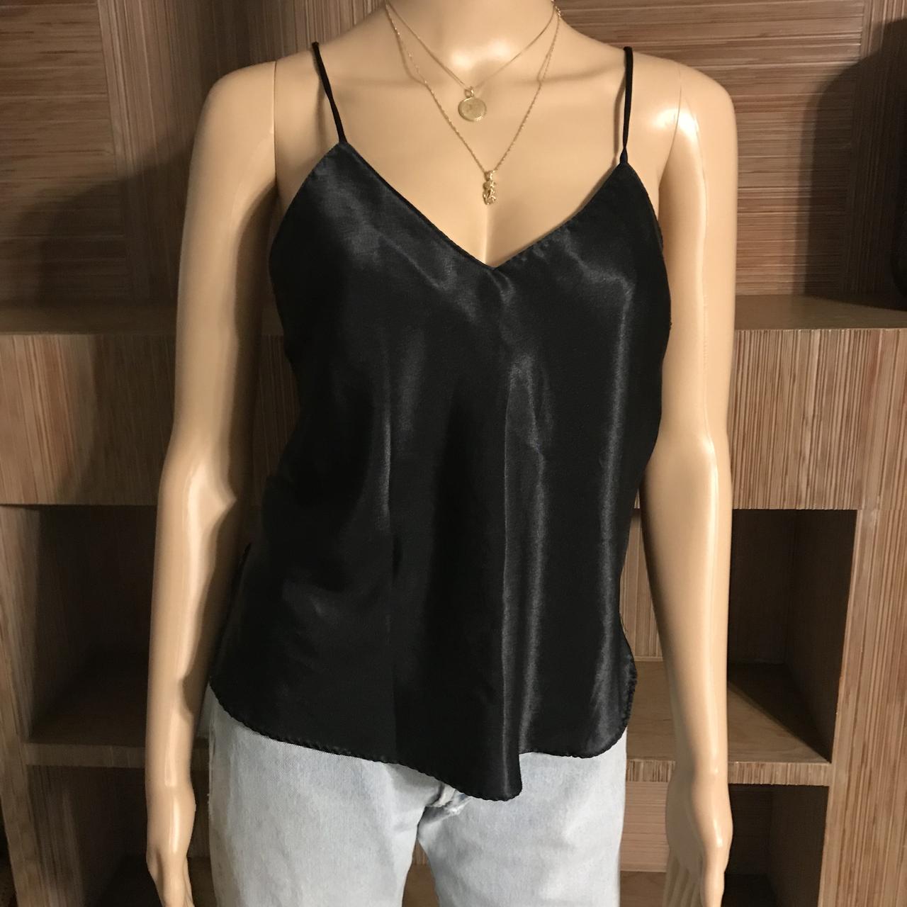 Black silk tank top. @depop #depop #depopfamous - Depop