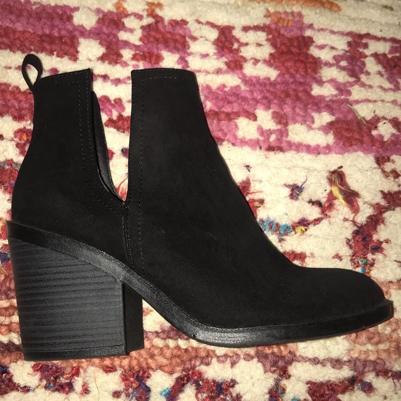 High heel booties barley been worn have some light... - Depop
