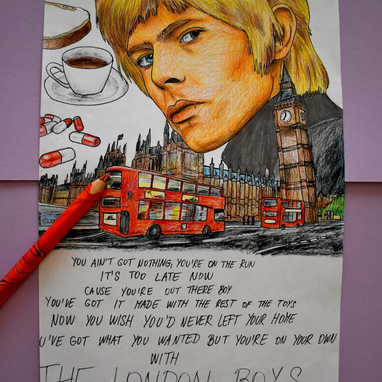 David Bowie - London Boys portrait drawing, art... - Depop