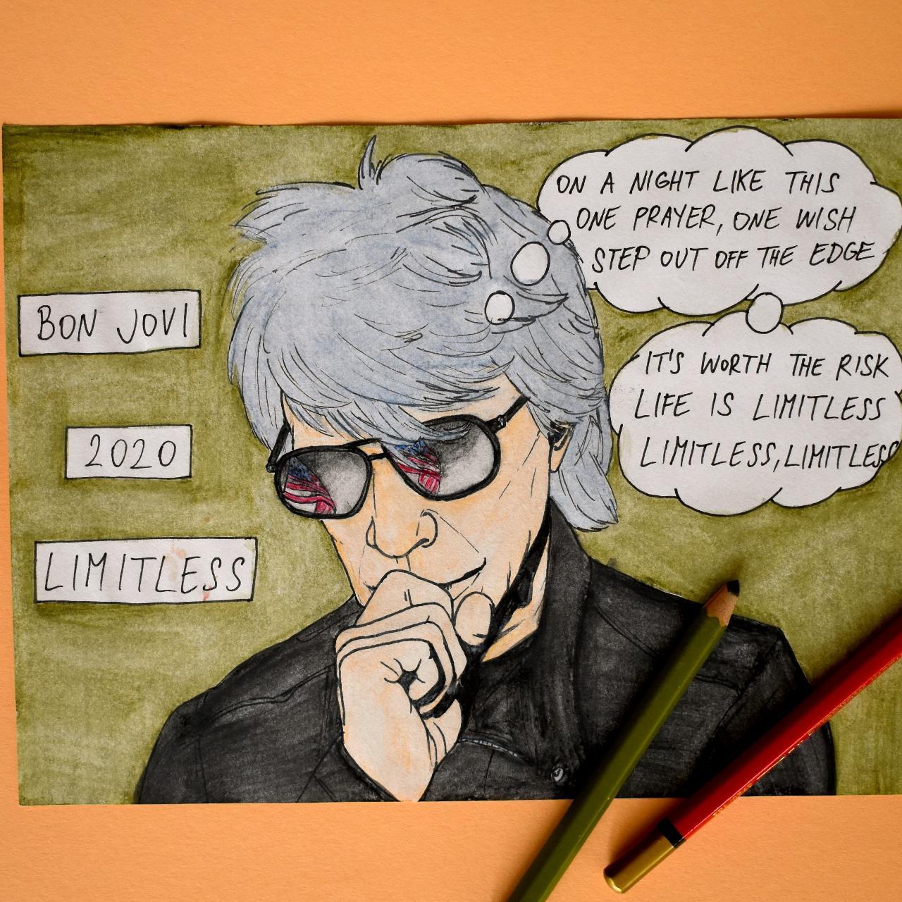 Jon Bon Jovi - Limitless comics painting, art... - Depop