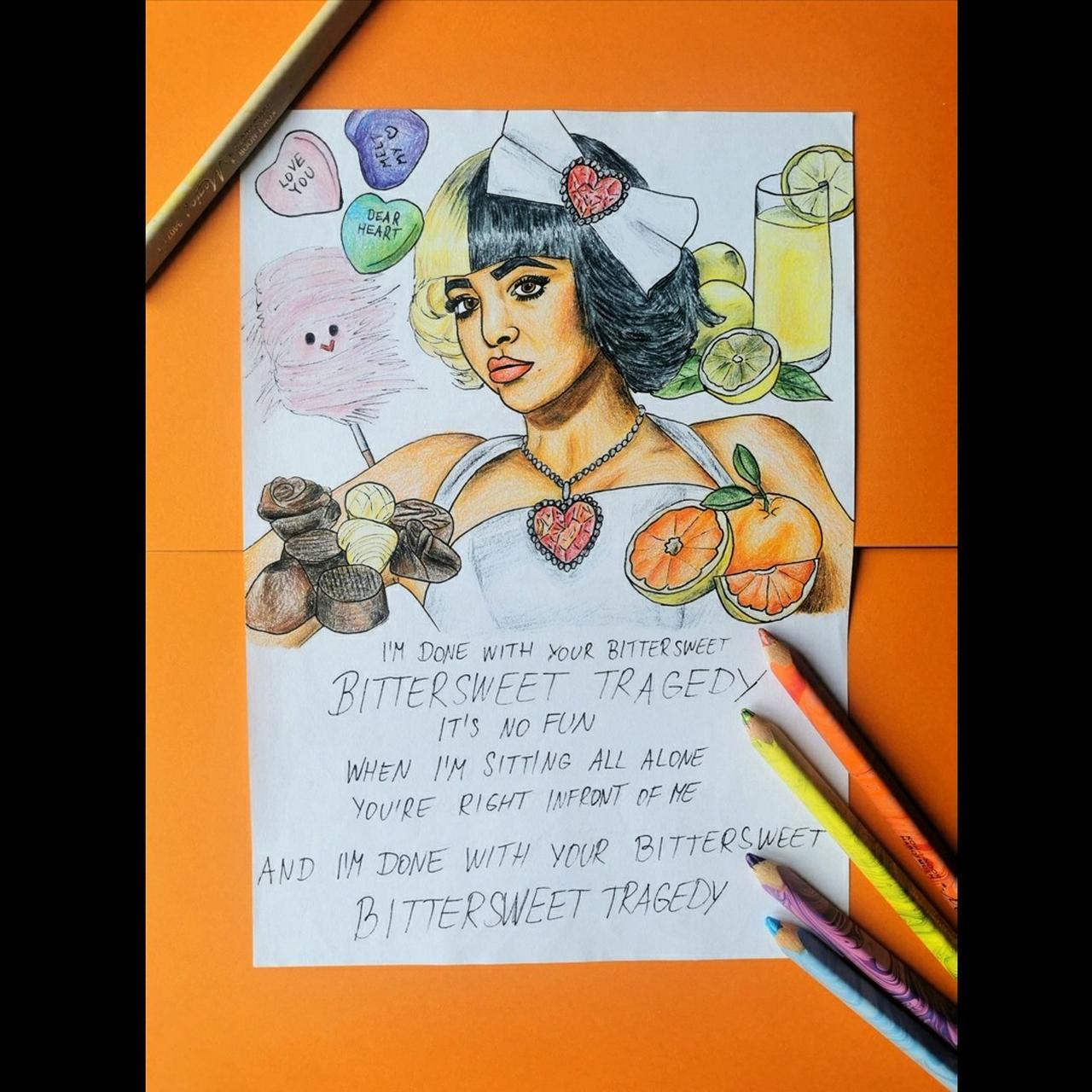 Melanie Martinez - Bittersweet Tragedy drawing Fan... - Depop