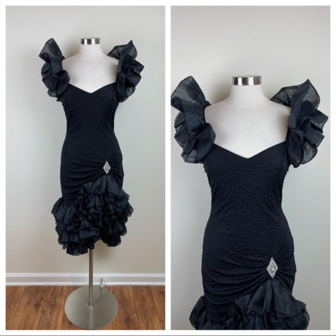 Vintage Susan Roselli For Vijack Black Glam Evening... - Depop