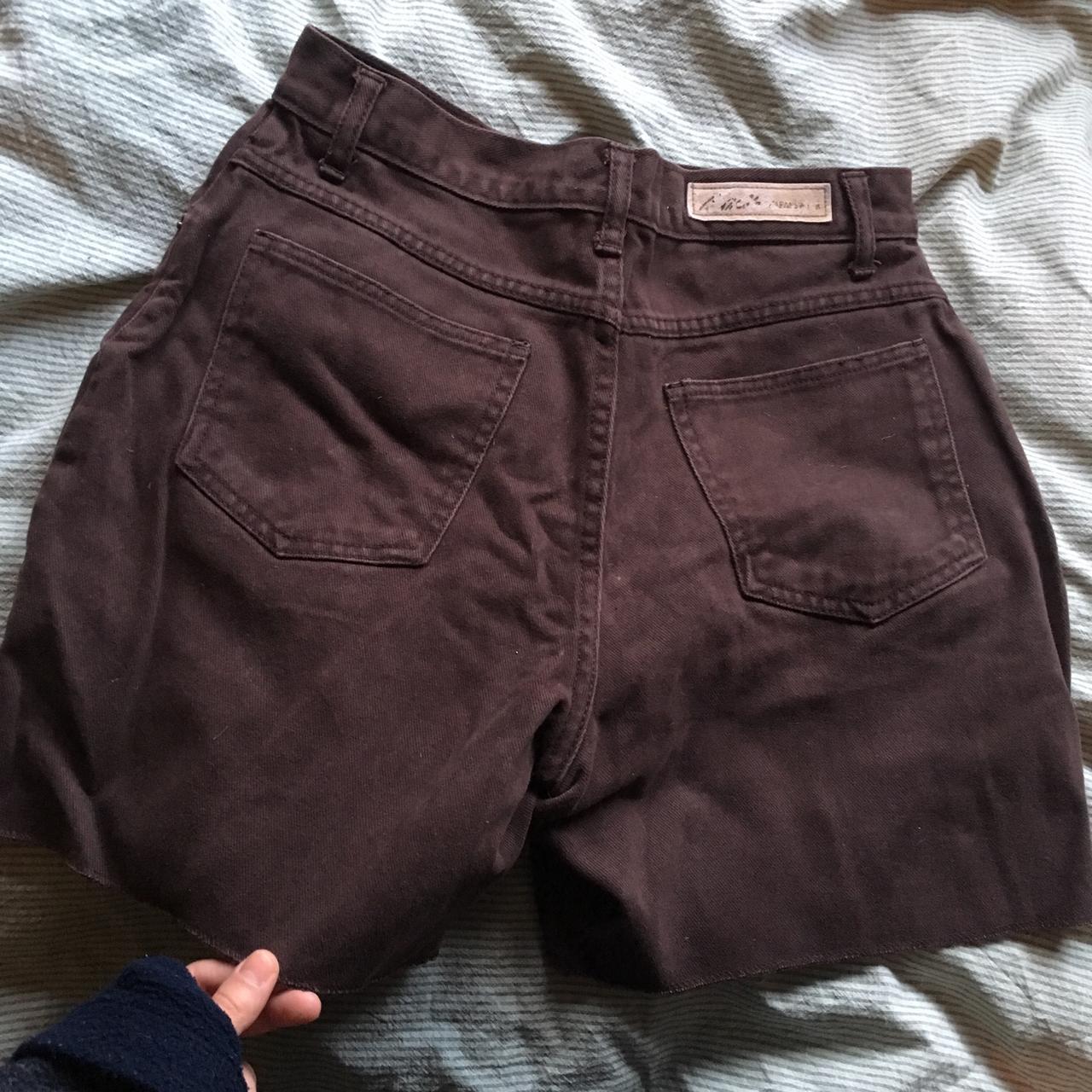 brown denim vintage shorts // billblass jeans //... - Depop