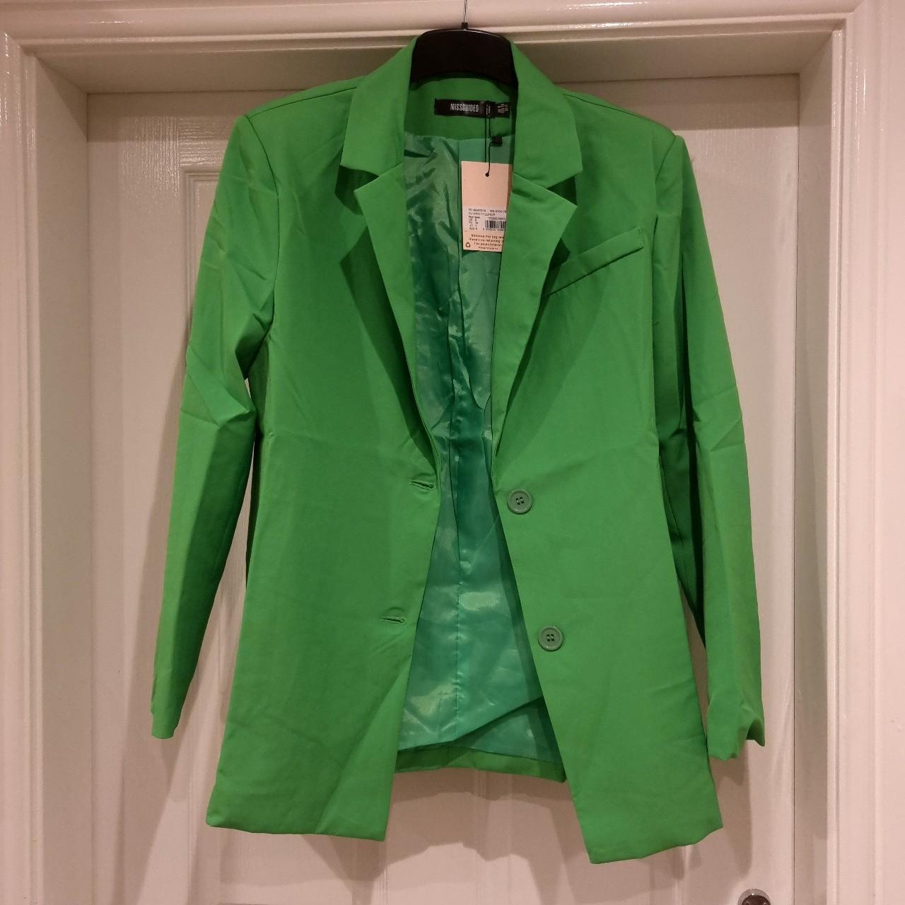 Missguided Green Blazer - Size 8 Brand new with... - Depop