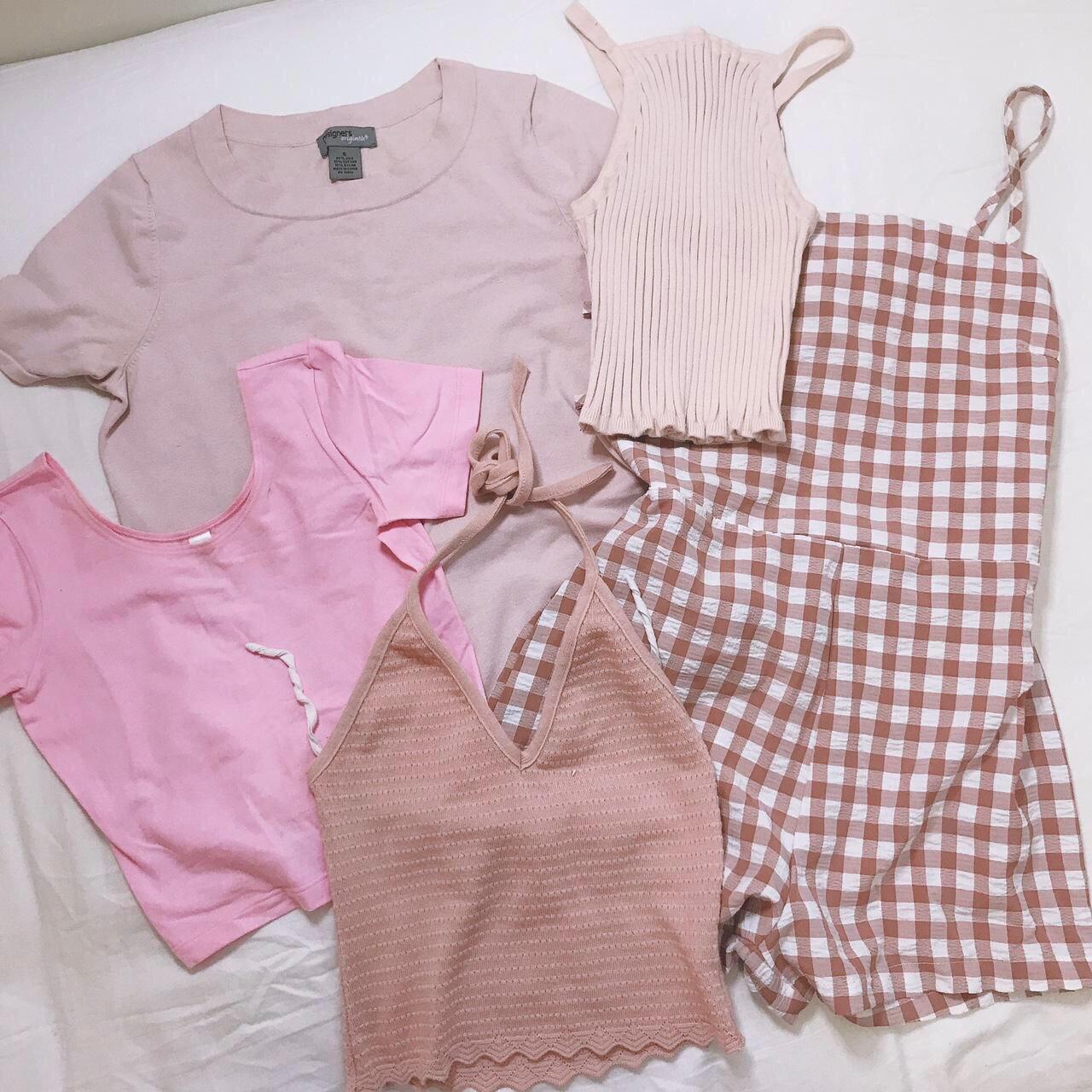 8 pink clothing lot. Pictures preview some of the... - Depop