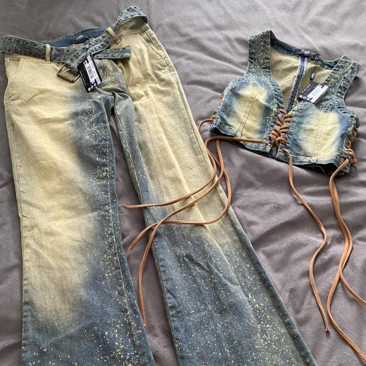 Jaded ldn denim set, fits amazing it’s just not my... - Depop