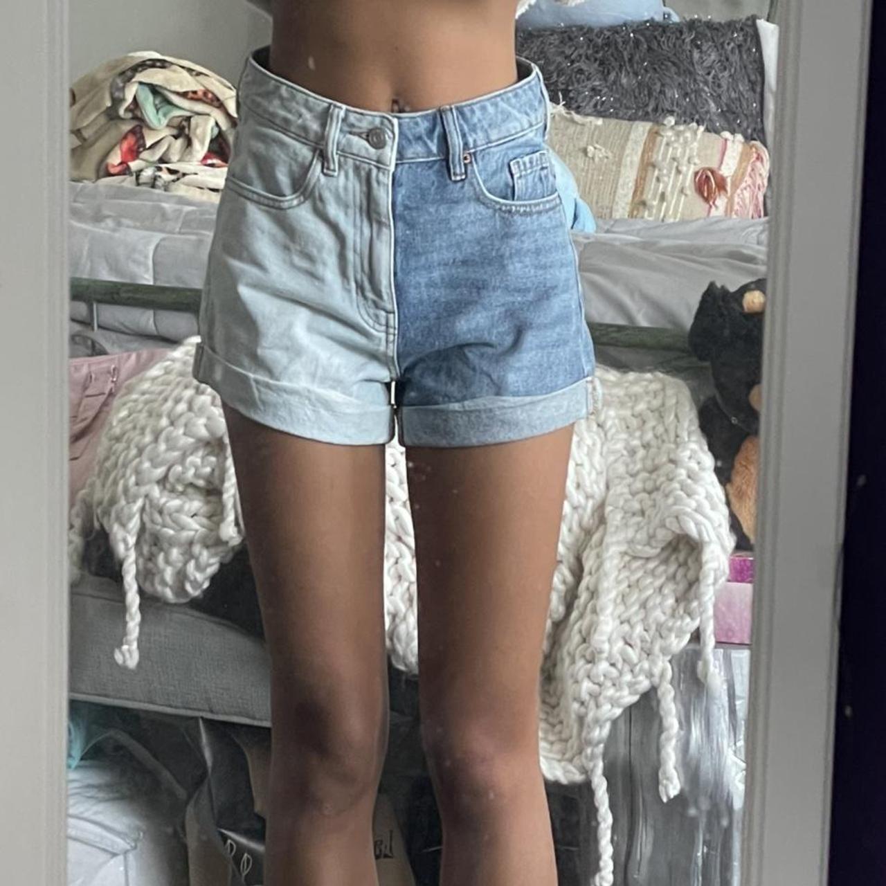 pacsun split denim mom shorts! ive wanted a pair... - Depop