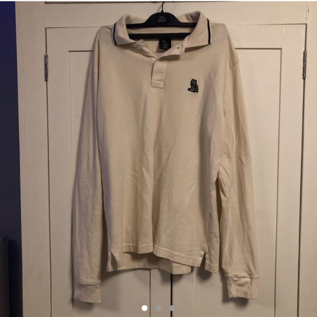 Octobers Very Own Men's Cream Polo-shirts | Depop