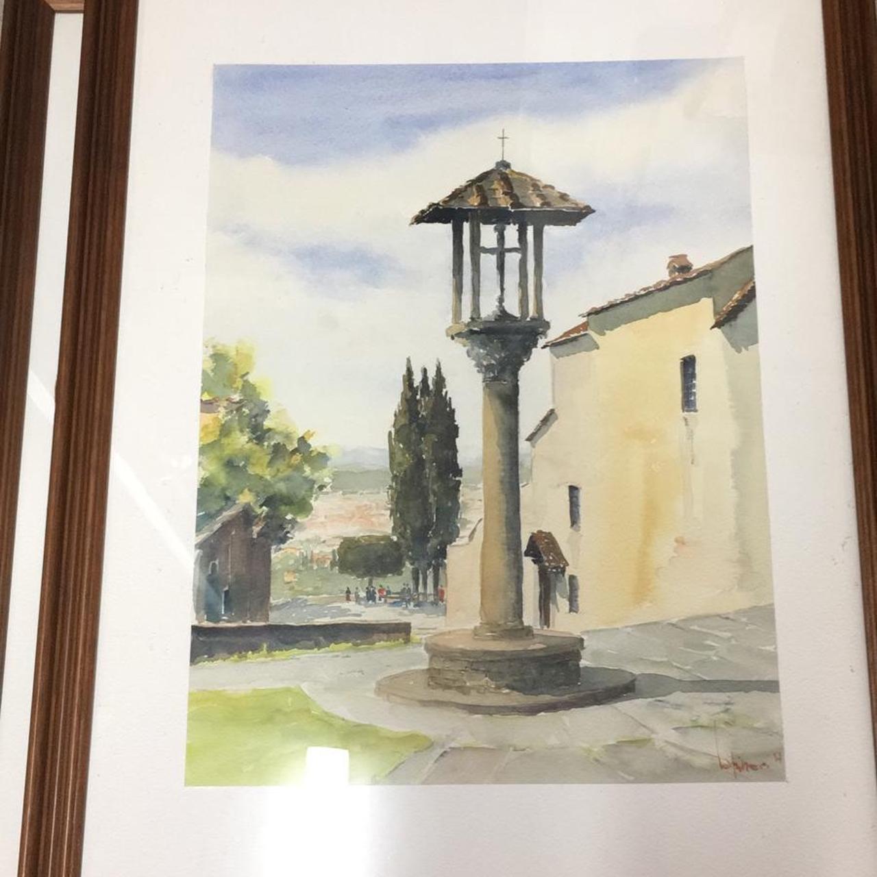 Acquerelli pittore toscano Capineri, dipinti degli... - Depop