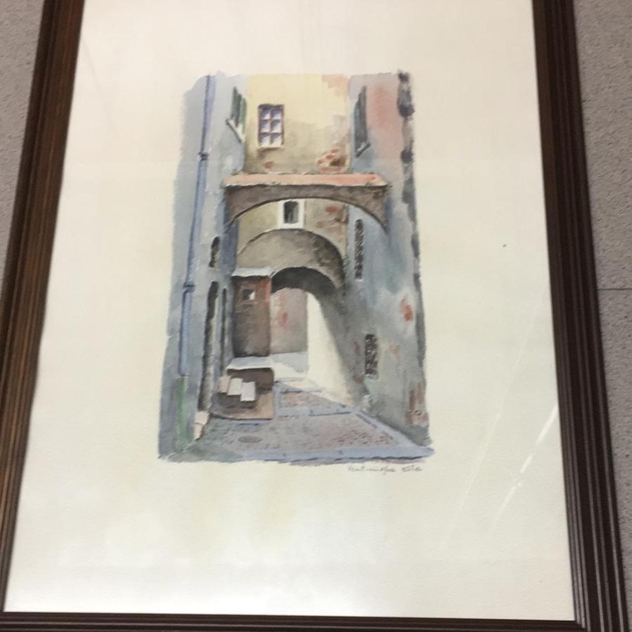 Acquerelli pittore Fracassi Giuseppe misure 38,5 cm... - Depop