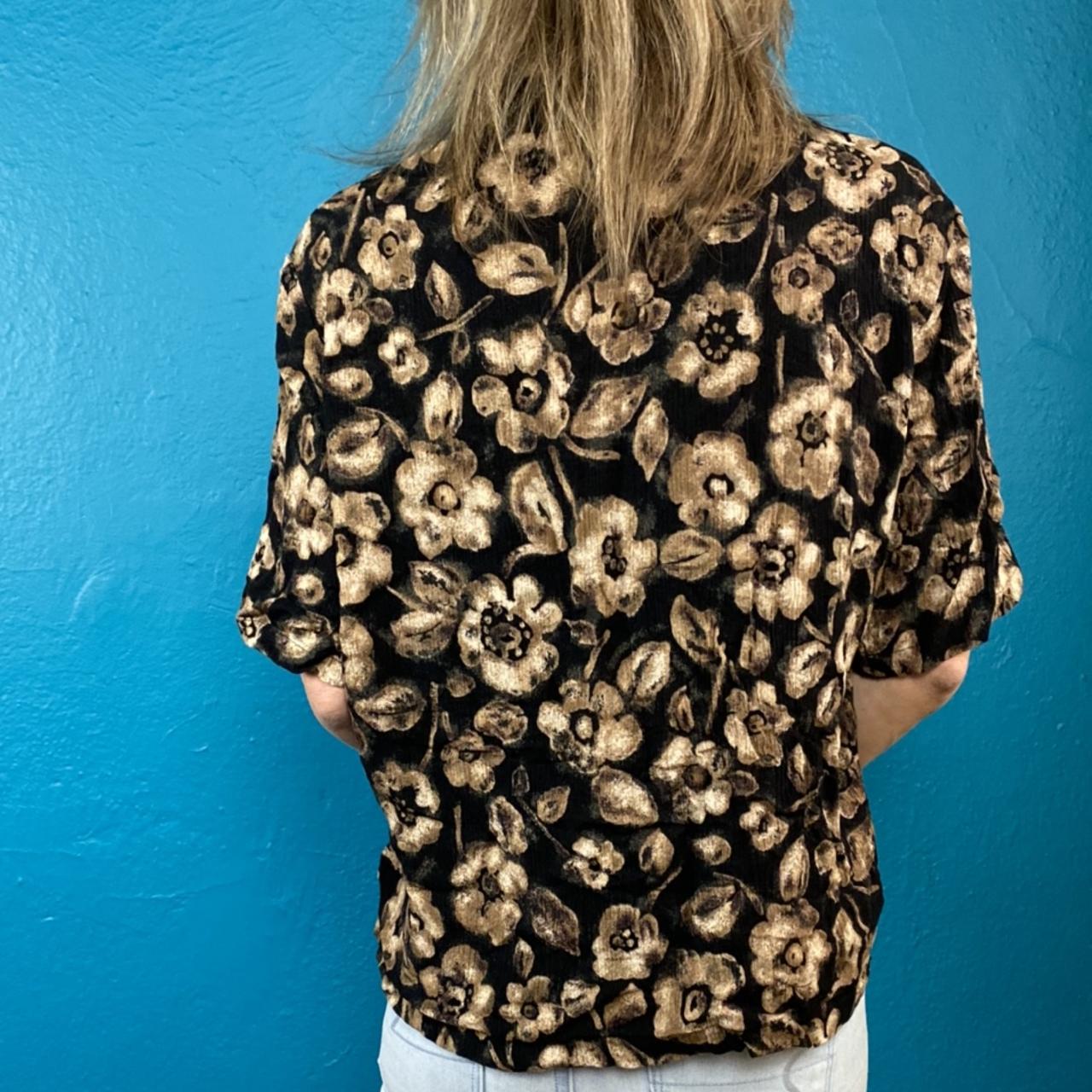 Vintage Pendleton Rayon Floral Blouse Very Cute Depop