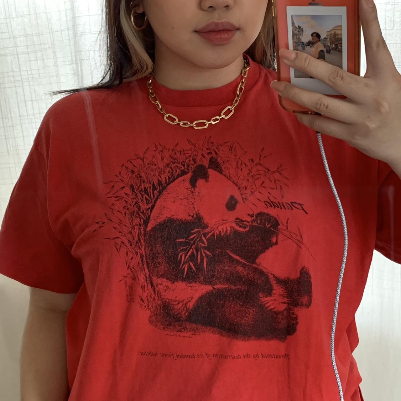Vintage Panda tee by fruit of the Loom tee shirt.... - Depop