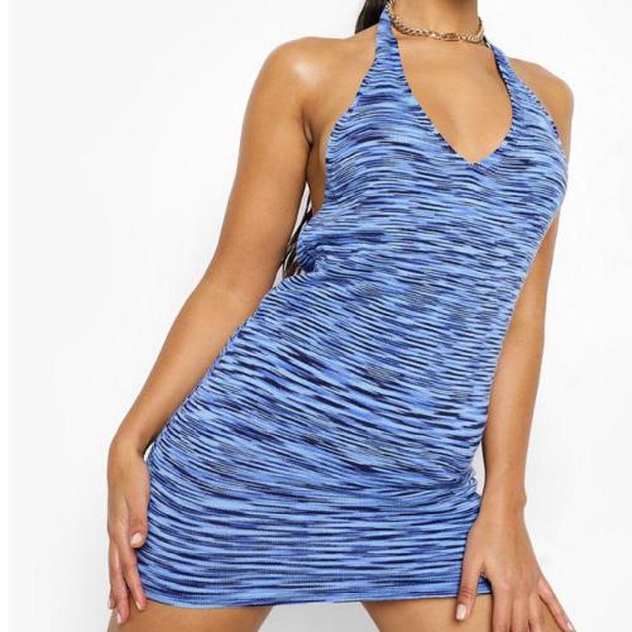 馃獊 V Neck Halter Mini Dress 3 Shipping Depop