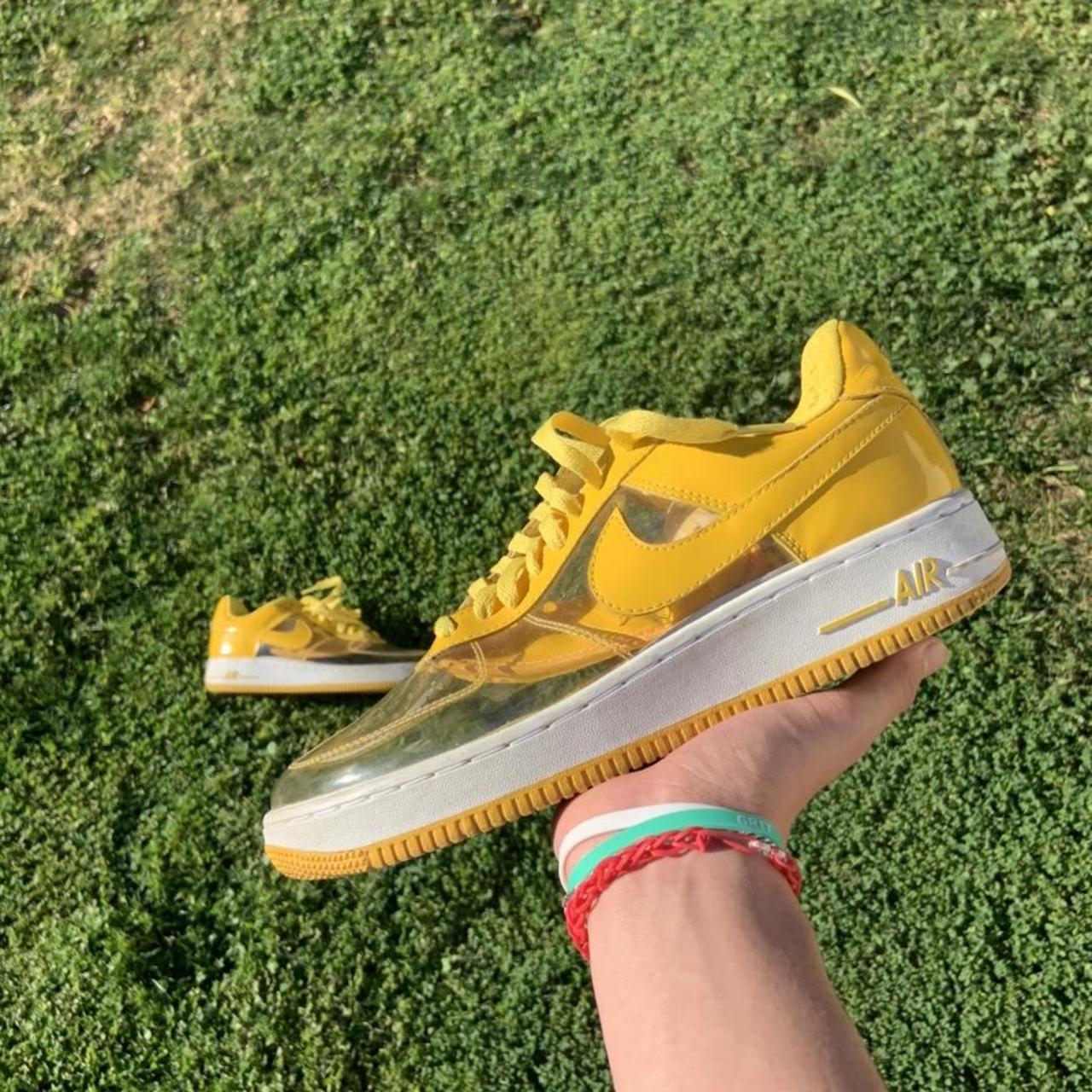 Nike air force 1 “transparent” • no box • used but... - Depop
