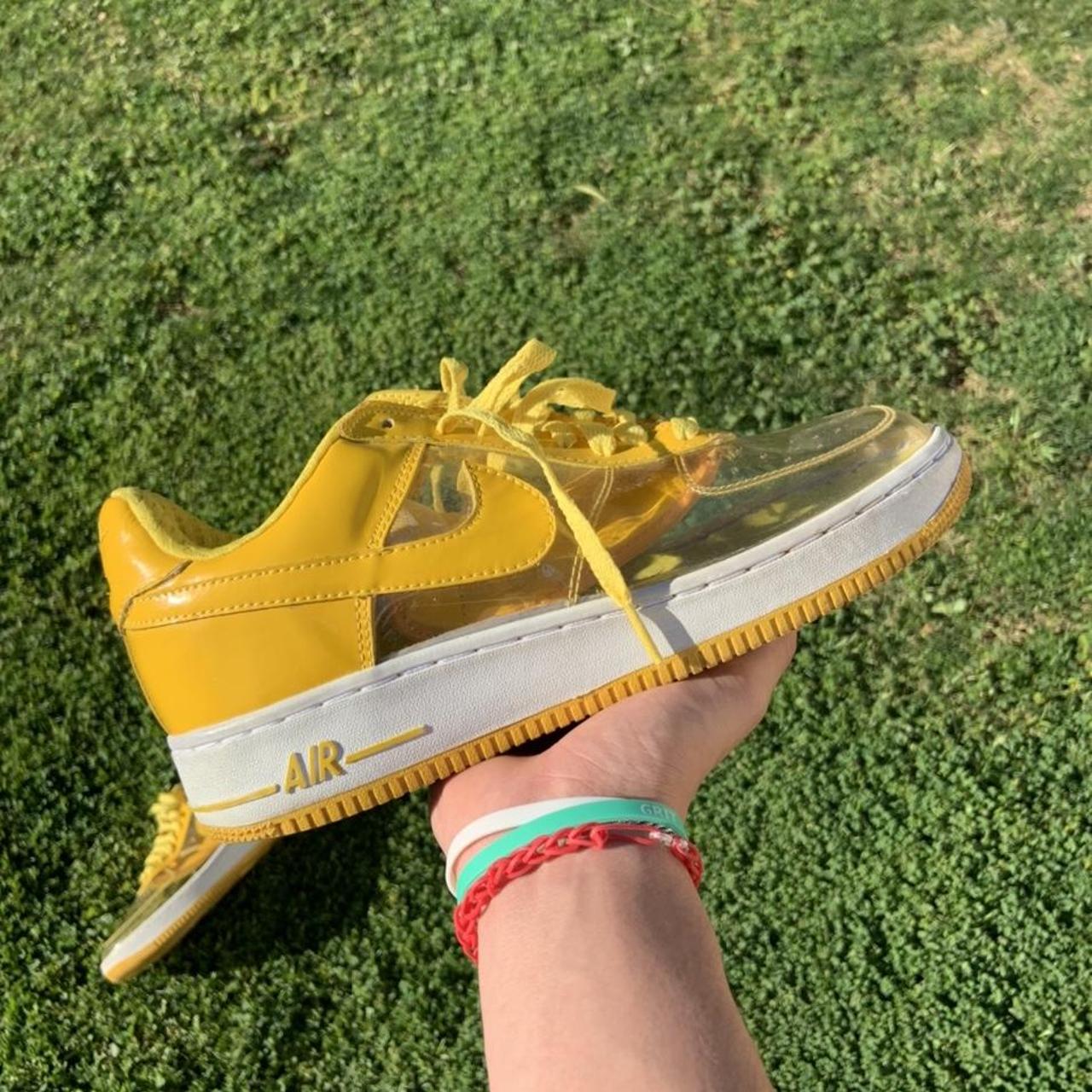 Nike air force 1 “transparent” • no box • used but... - Depop