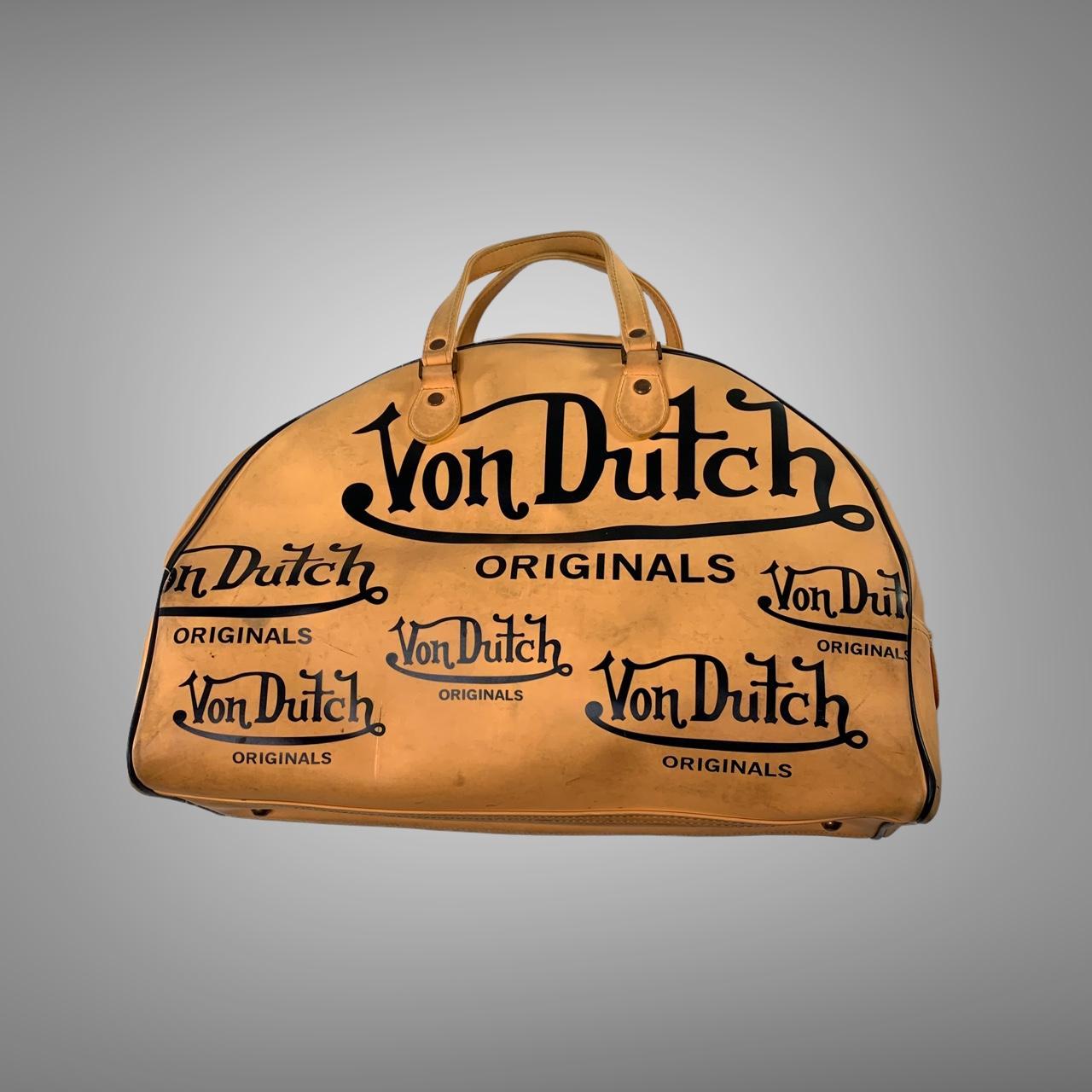 Von Dutch Men's Orange and Black Bag | Depop