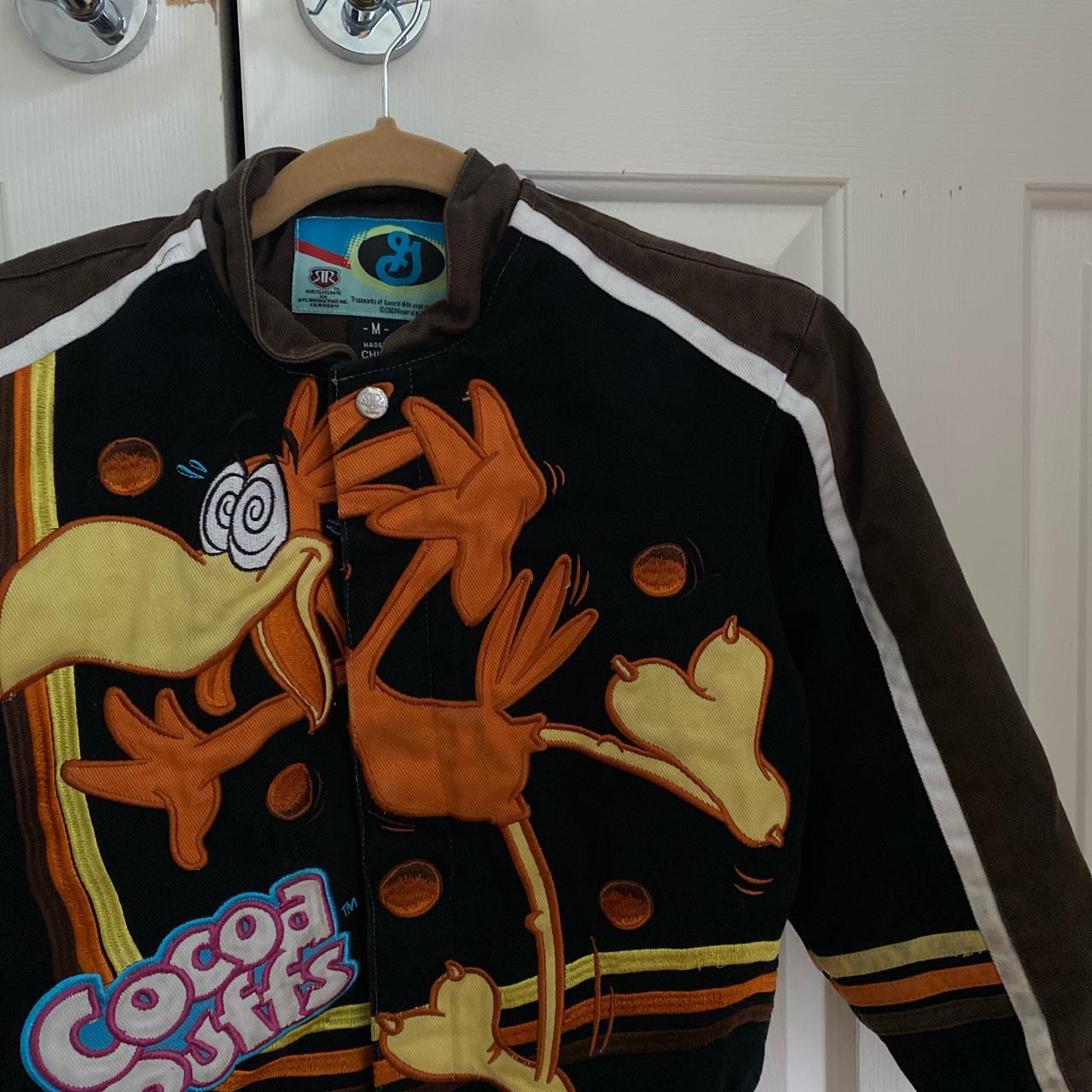 Cocoa Puffs Racer Style Puffer Jacket - size: M,... | Depop