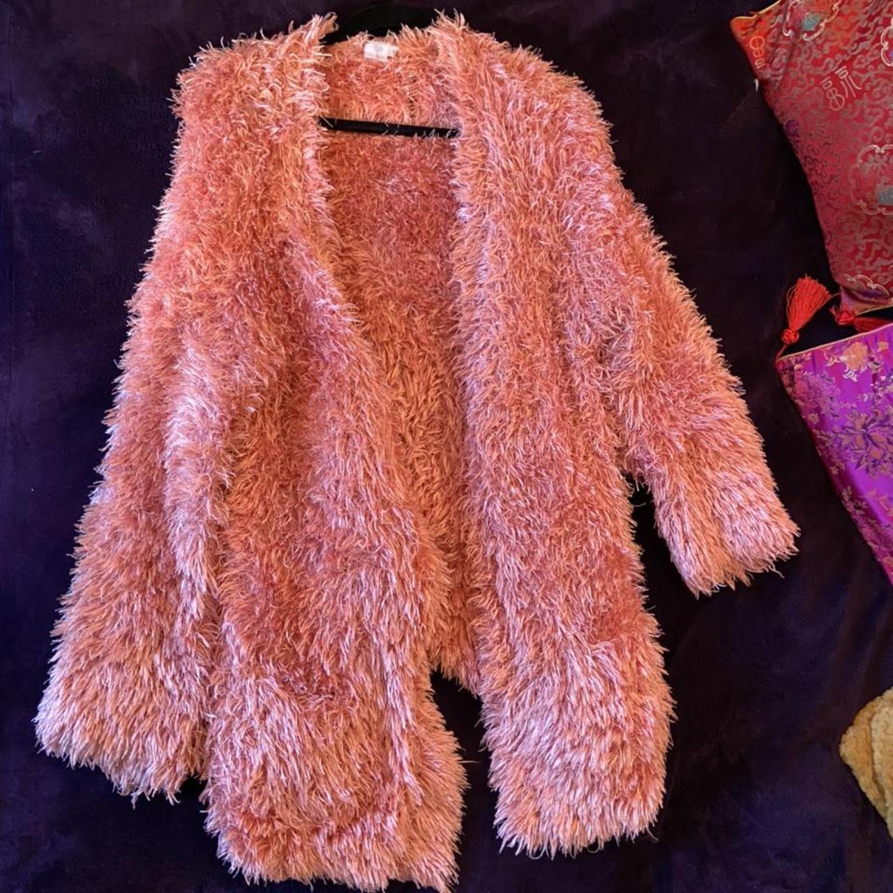 🦩 Pink Flamingo fur coat. This unique piece is from... - Depop