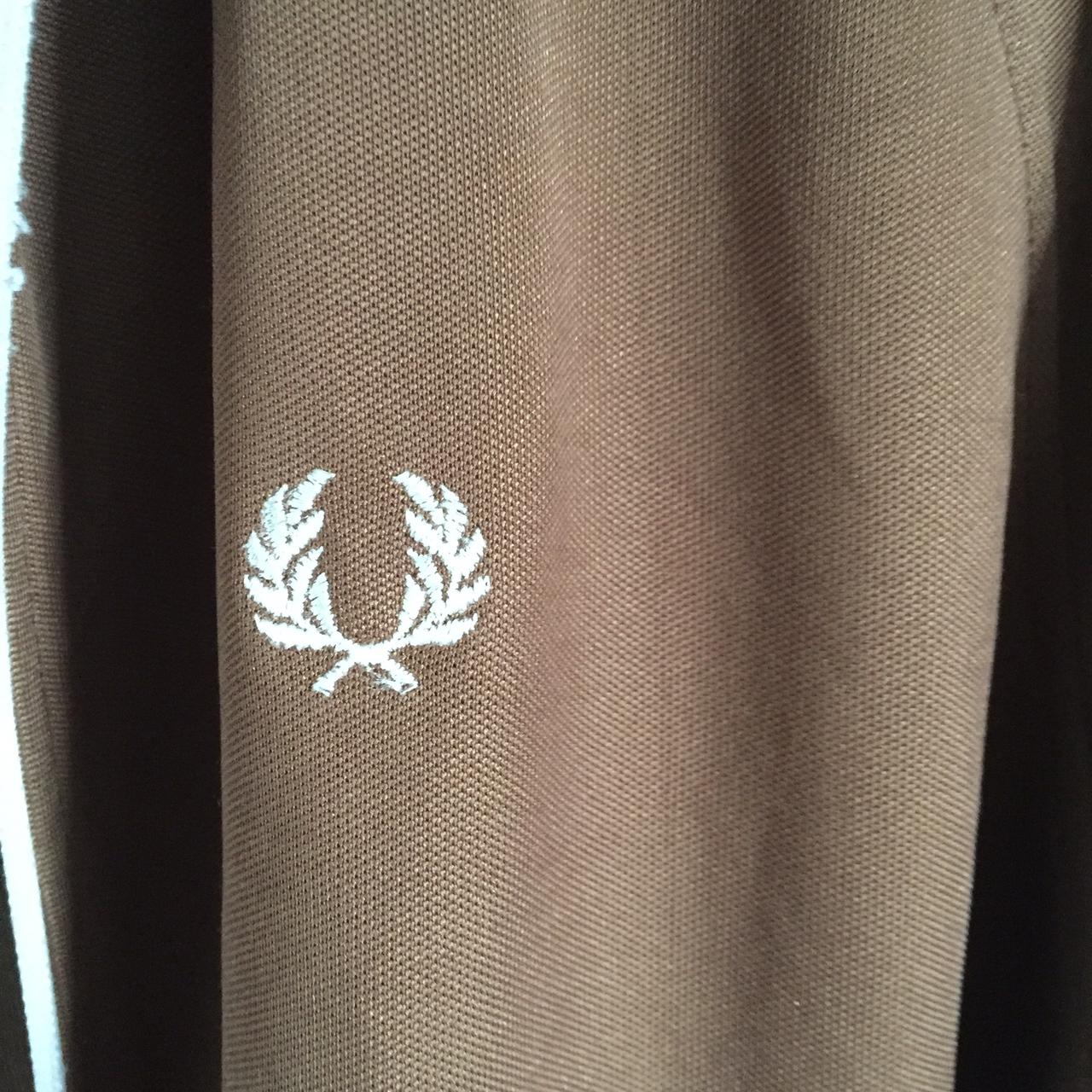Fred Perry brown track jacket Size L great quality... - Depop