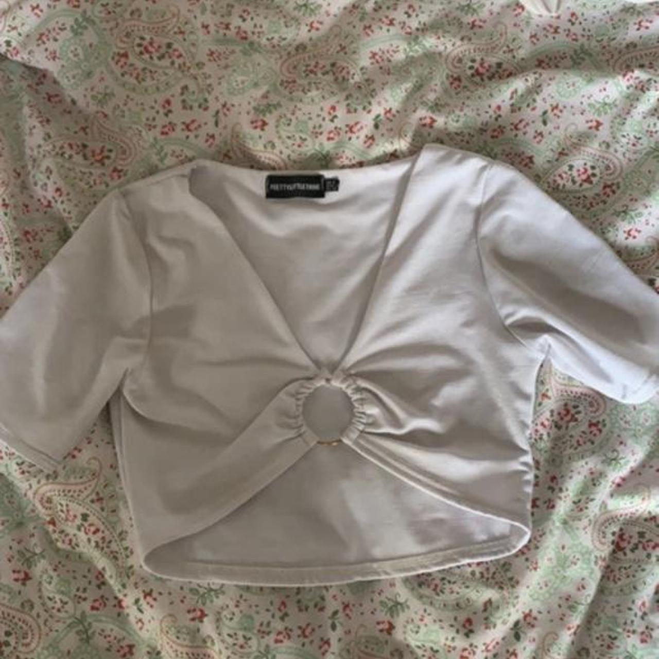 White ring top from pretty little thing worn quite a... - Depop