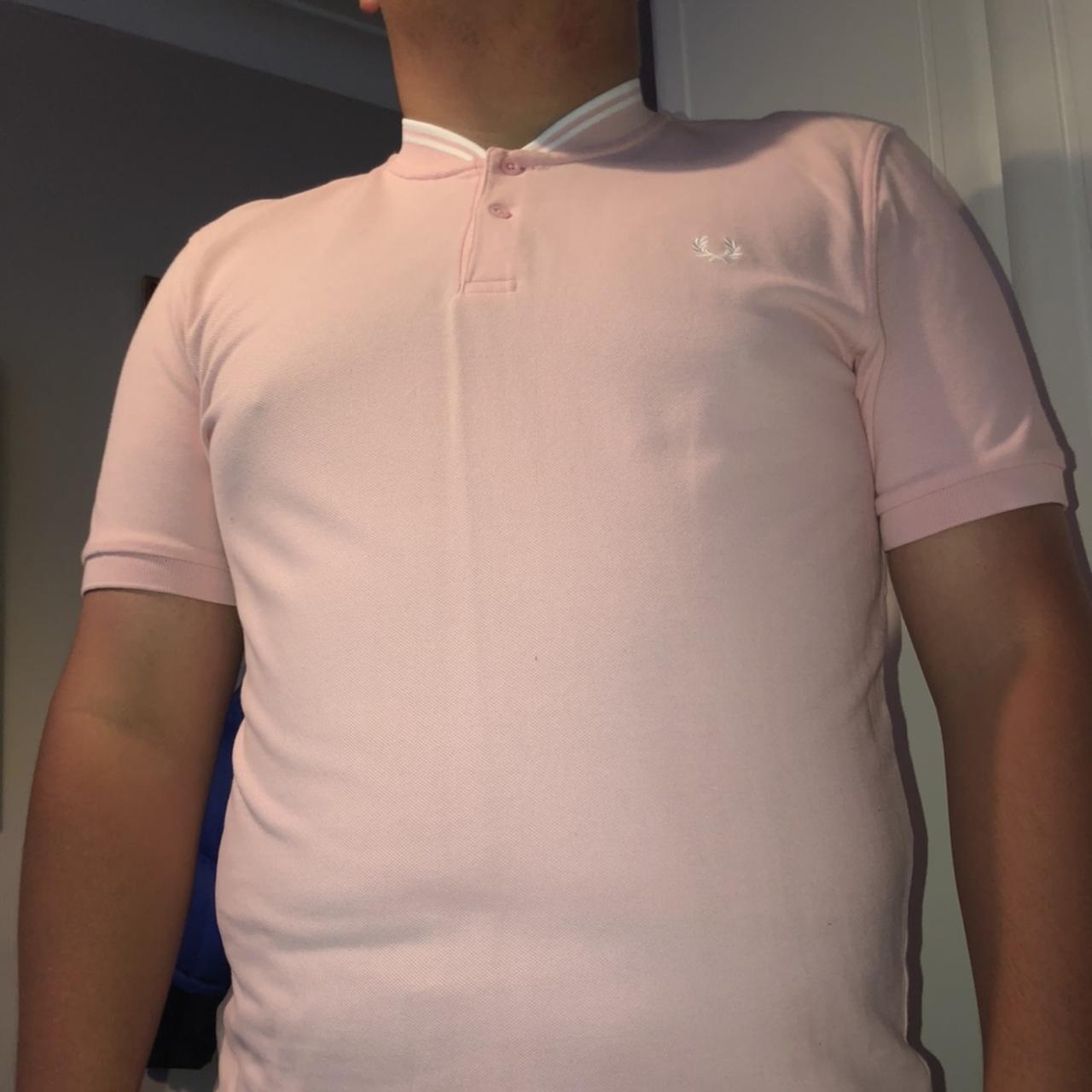 Pale pink Fred Perry polo shirt. Worn once so... - Depop