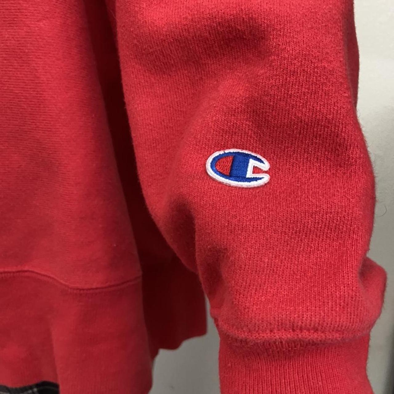 Vintage Champion Wisconsin Graphics Red Sweater that... - Depop