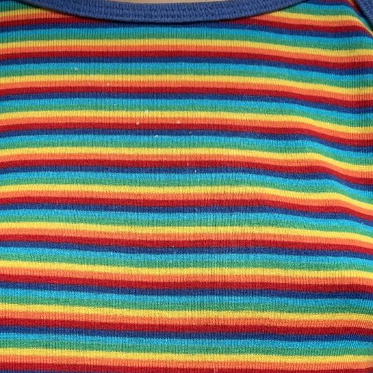 Colorful rainbow crop top 🌈 It’s a Knitworks Kids... - Depop