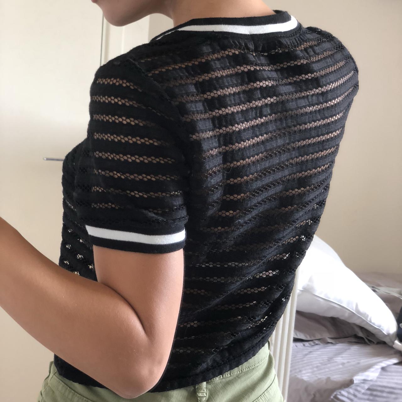 Semi transparent top! Summer top Dark blue almost... - Depop