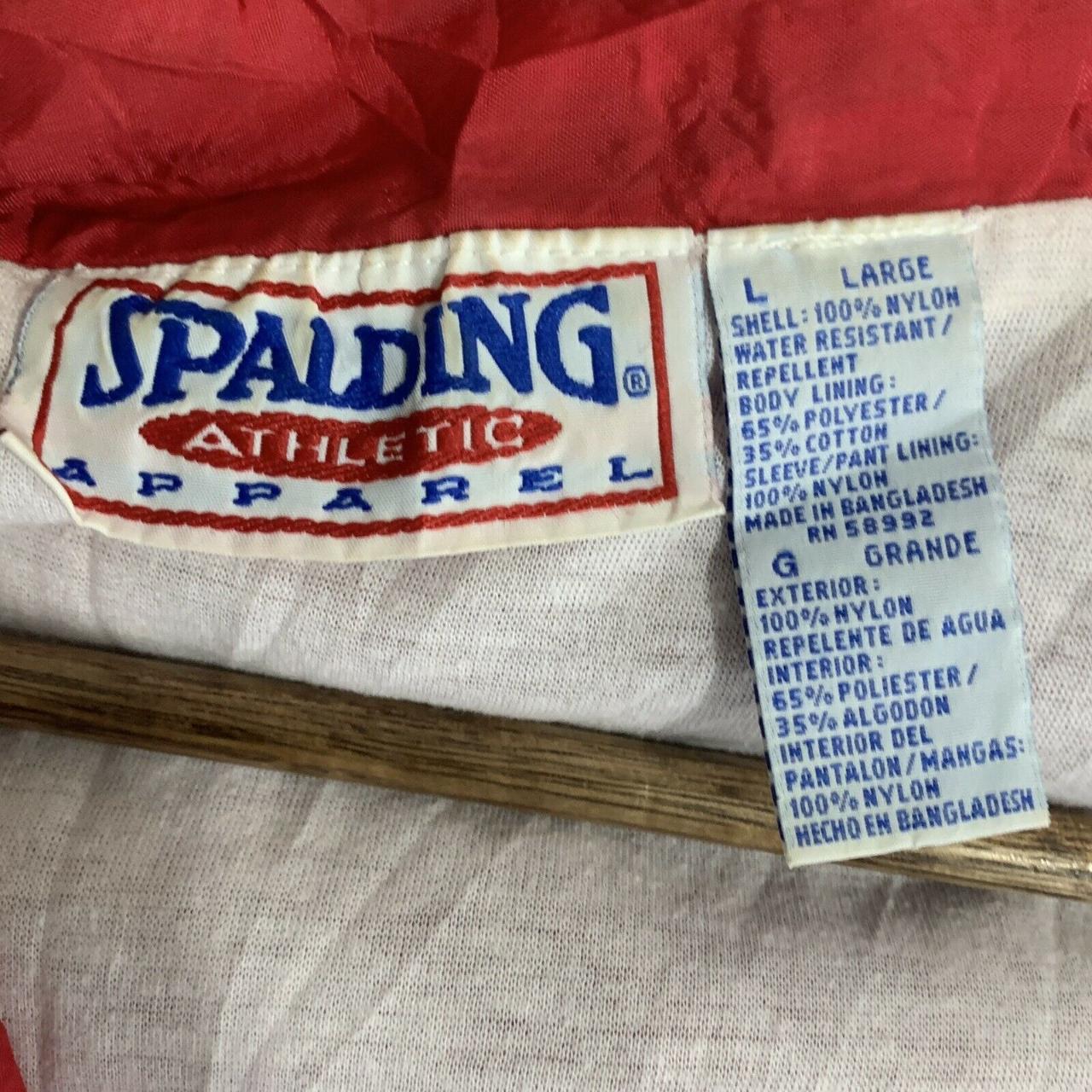 VTG Spalding Mens Red/Multi Colorblock Full Zip... - Depop