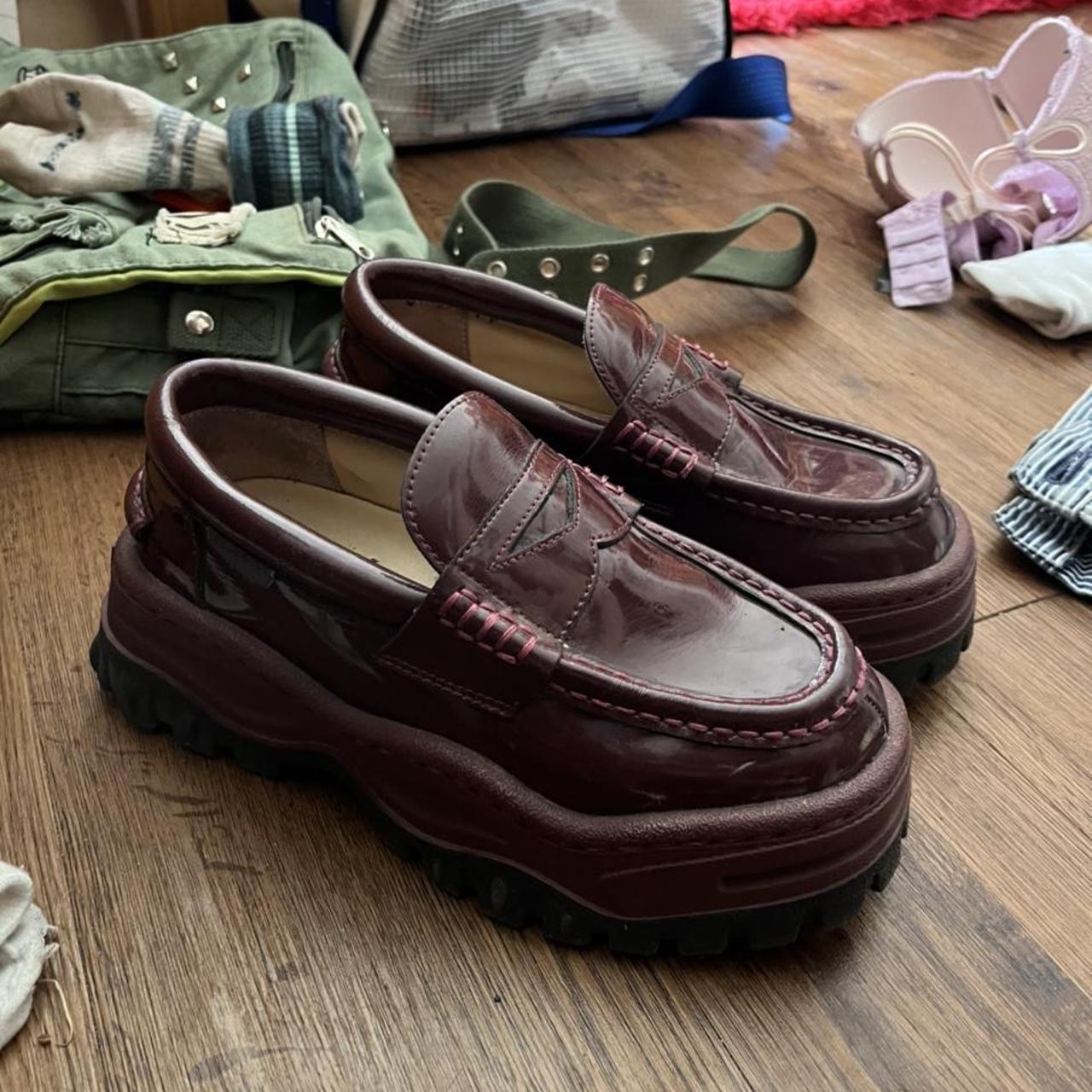 Eytys Angelo platform loafers in burgundy. Msg with... - Depop